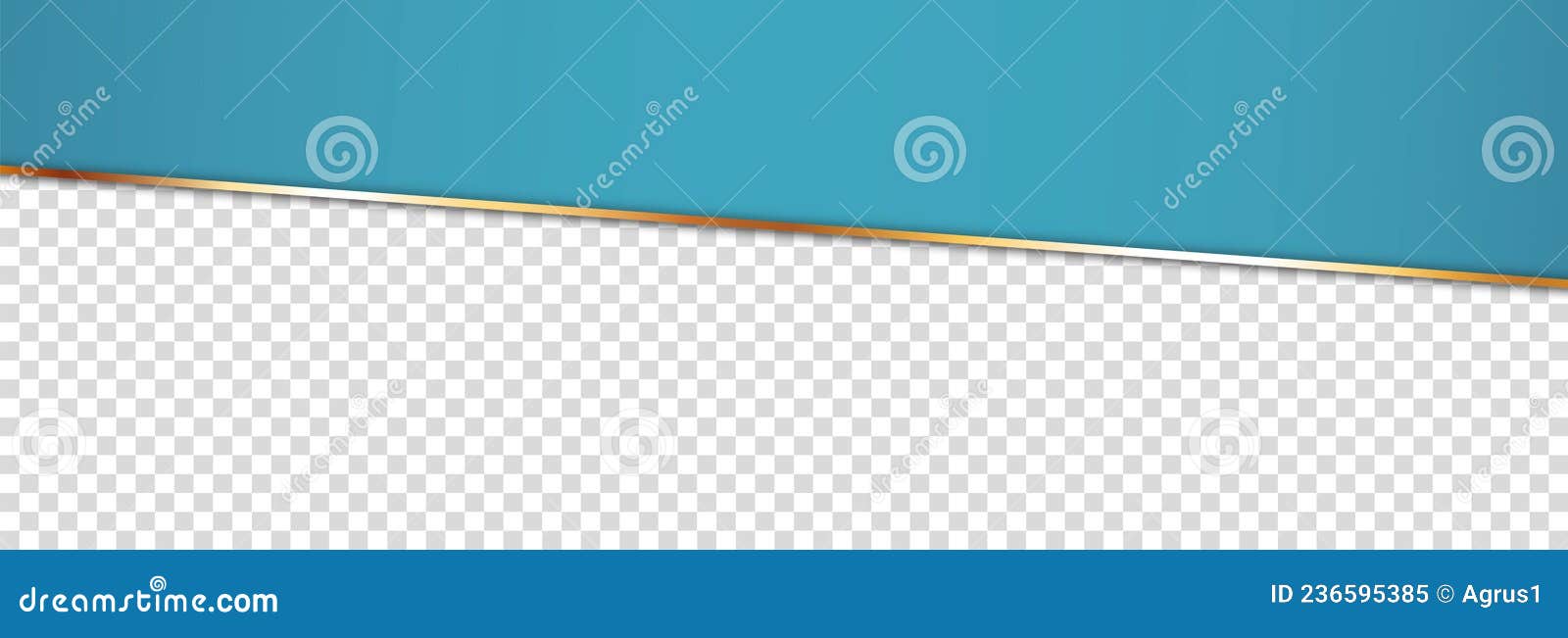 Long Blue Ribbon Banner with Gold Frame with Transparent Place Stock ...