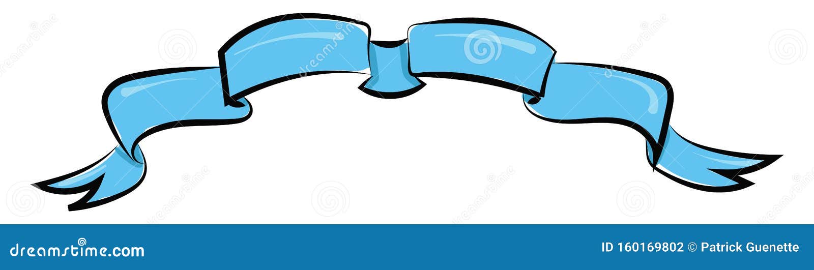 Long Blue Ribbon, Illustration, Vector Stock Vector - Illustration of ...