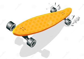 Long Board Cool Comic Cartoon Vector Illustration Stock Vector ...