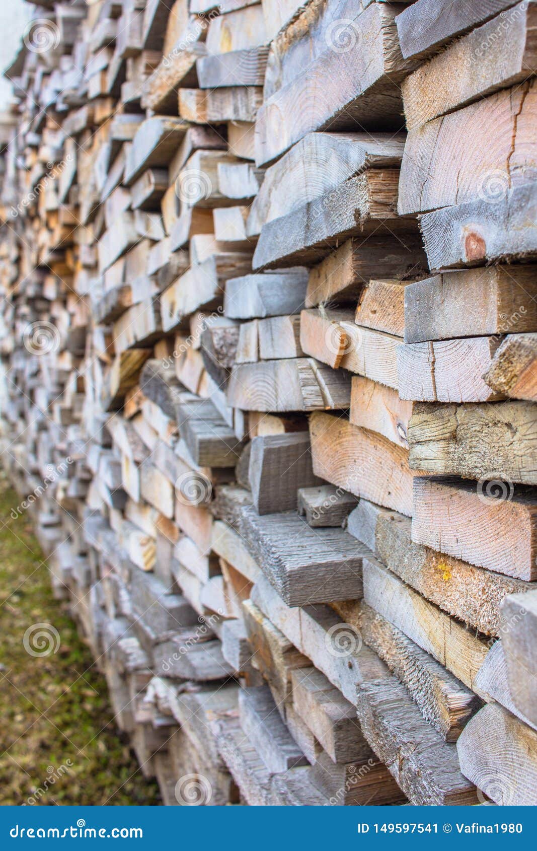 Long Boards High Stack Building Materials. Stock Image - Image of ...