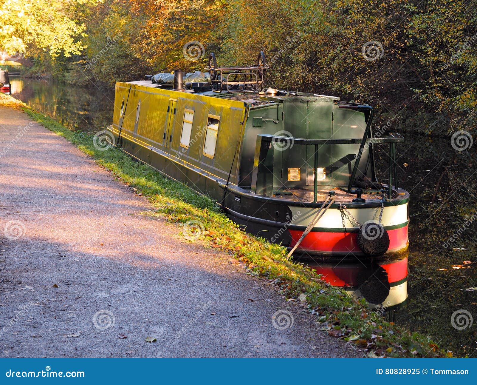 Long Boat stock image. Image of waterway, boat, towpath - 80828925