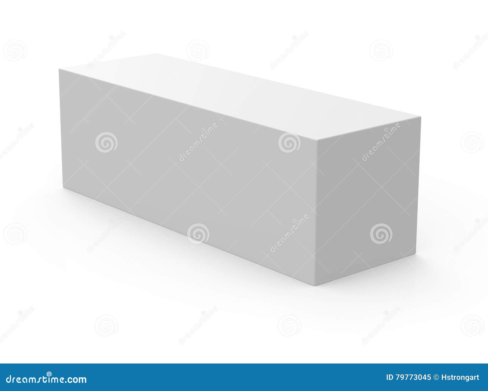 Long Box Template Box Model Stock Image - Image of container, label ...
