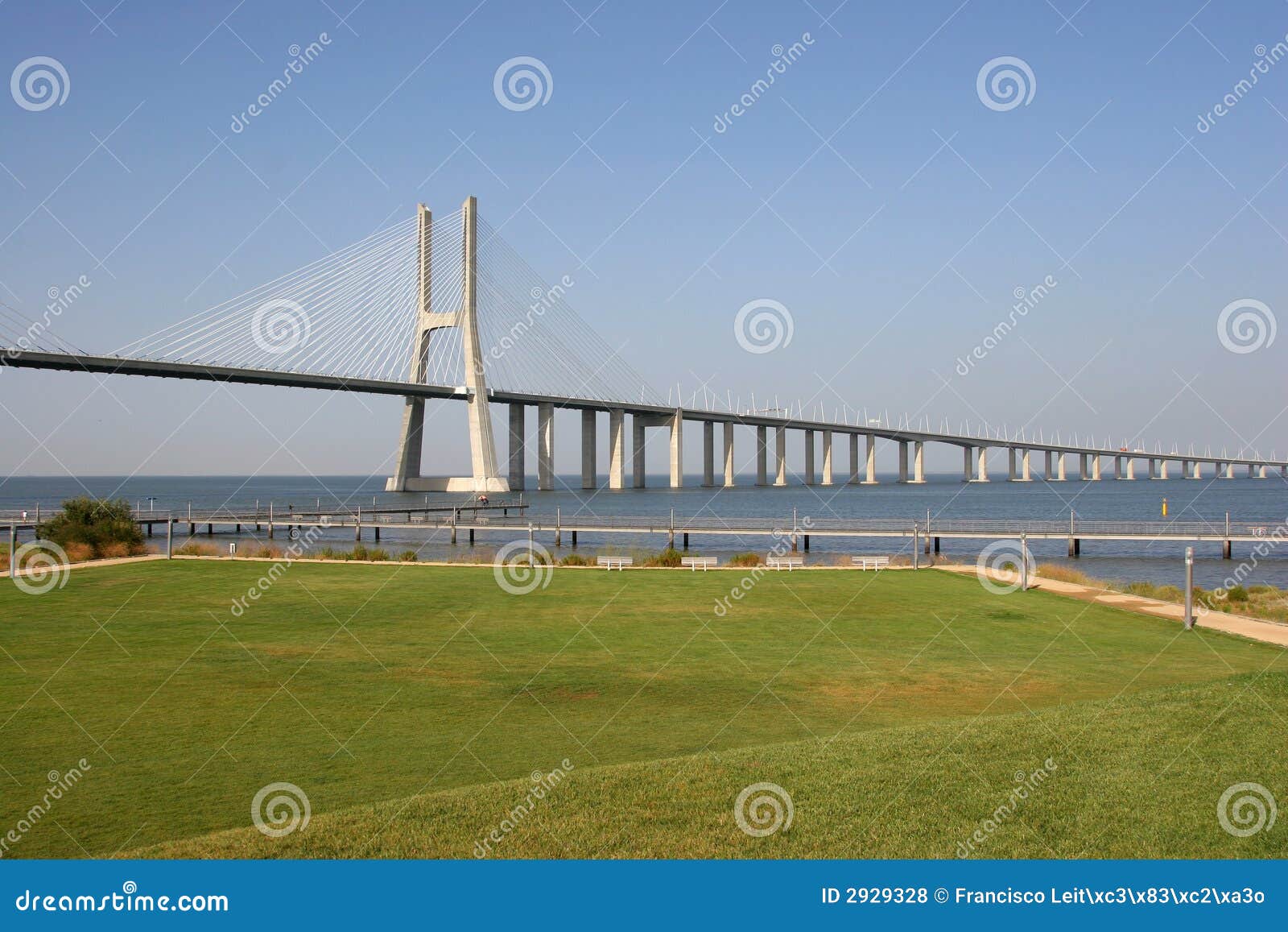 Long Bridge 1 stock photo. Image of lawn, bridge, structure - 2929328