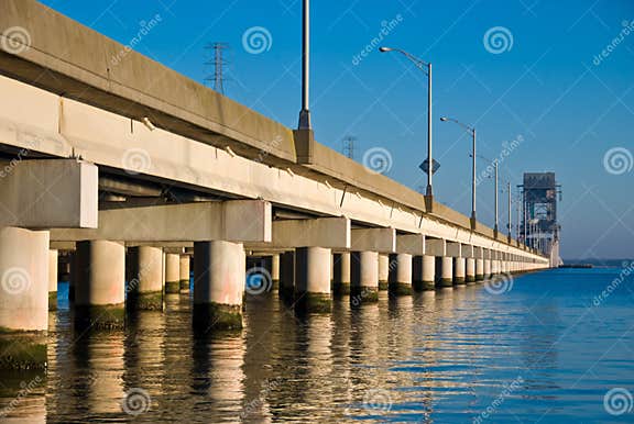 Long bridge stock photo. Image of aqua, concrete, barnacles - 5141774