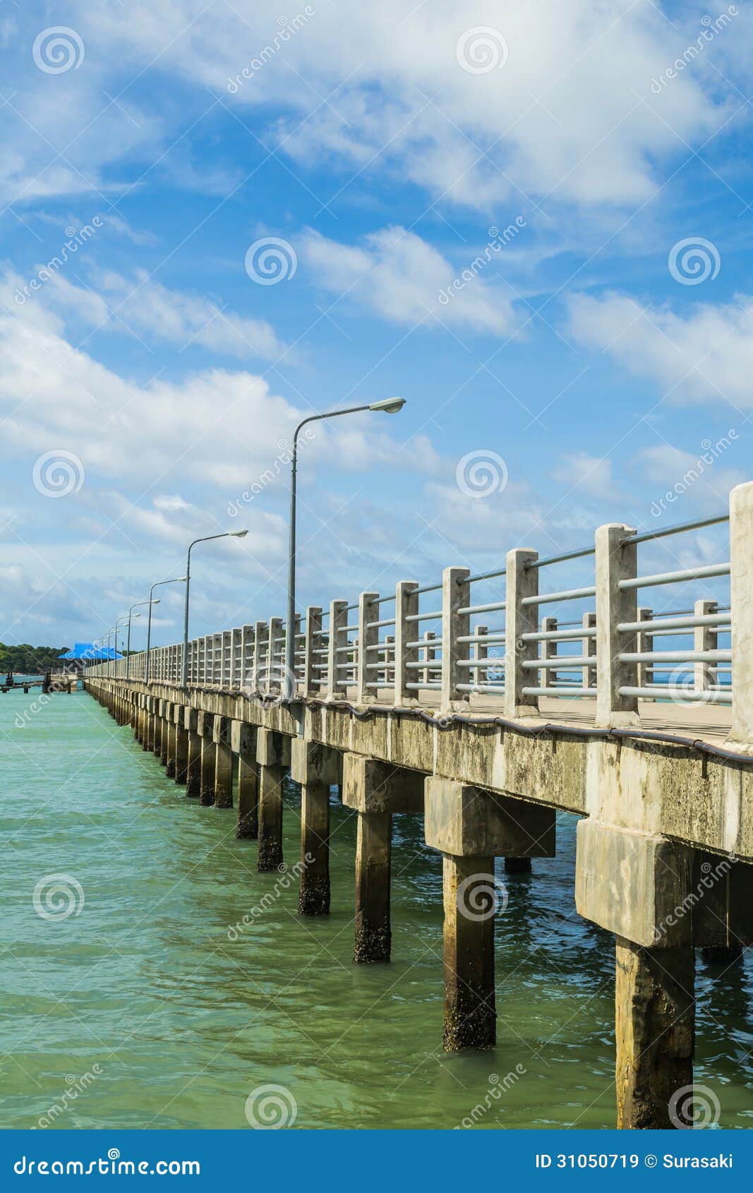 A Long Bridge Above the Sea Stock Image - Image of line, pier: 31050719
