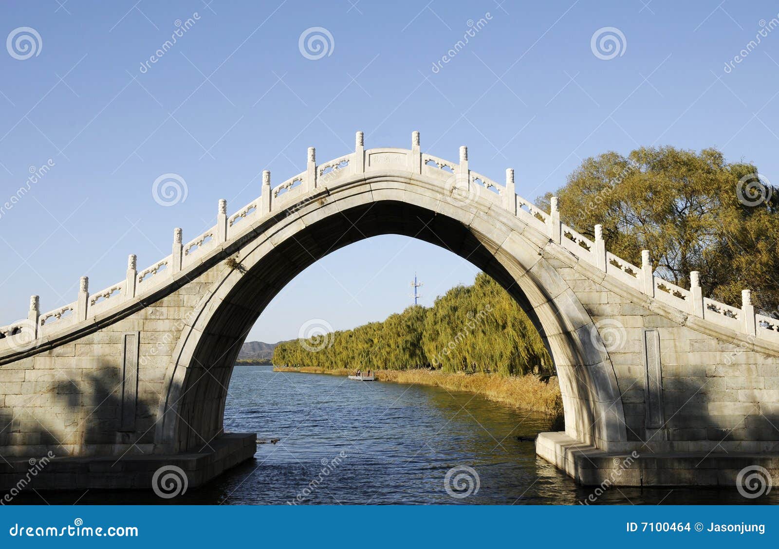 Long Bridge with Arch Structure Stock Photo - Image of ancient, river ...