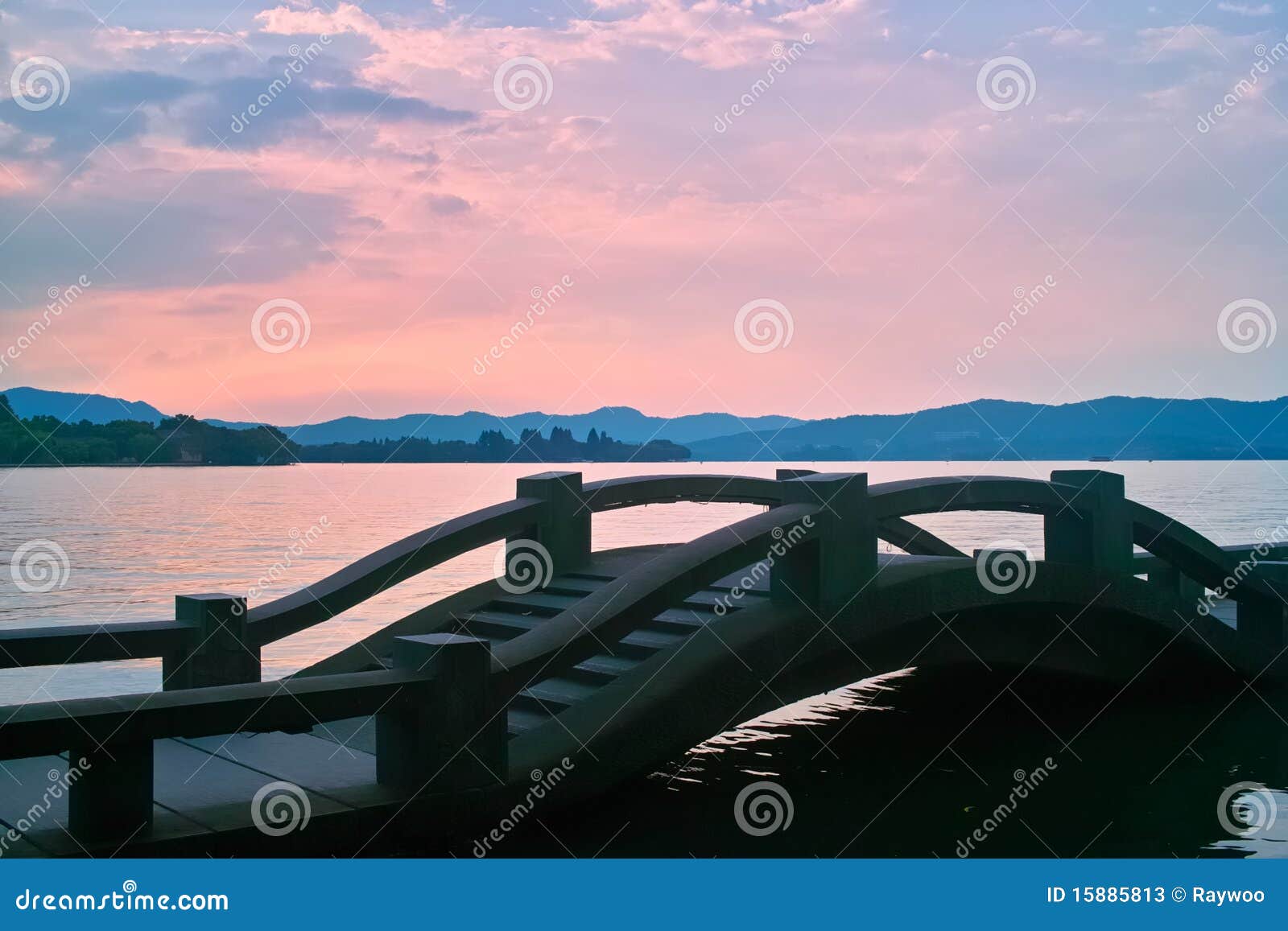 Long Low Bridge Extending Over The Spanish Lagoon In Aruba Stock Photo ...