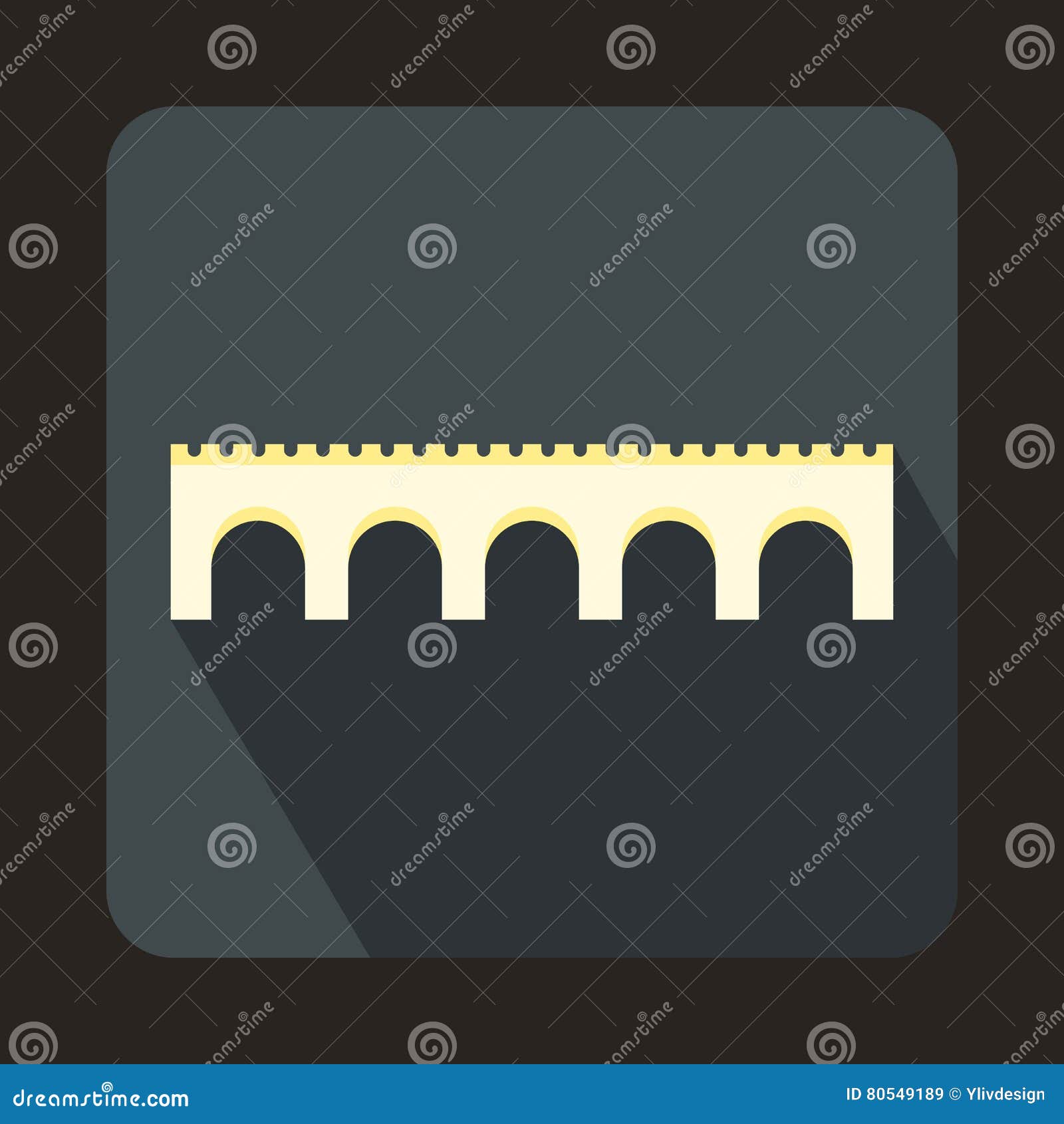 Long Bridge Icon, Flat Style Stock Vector - Illustration of modern ...