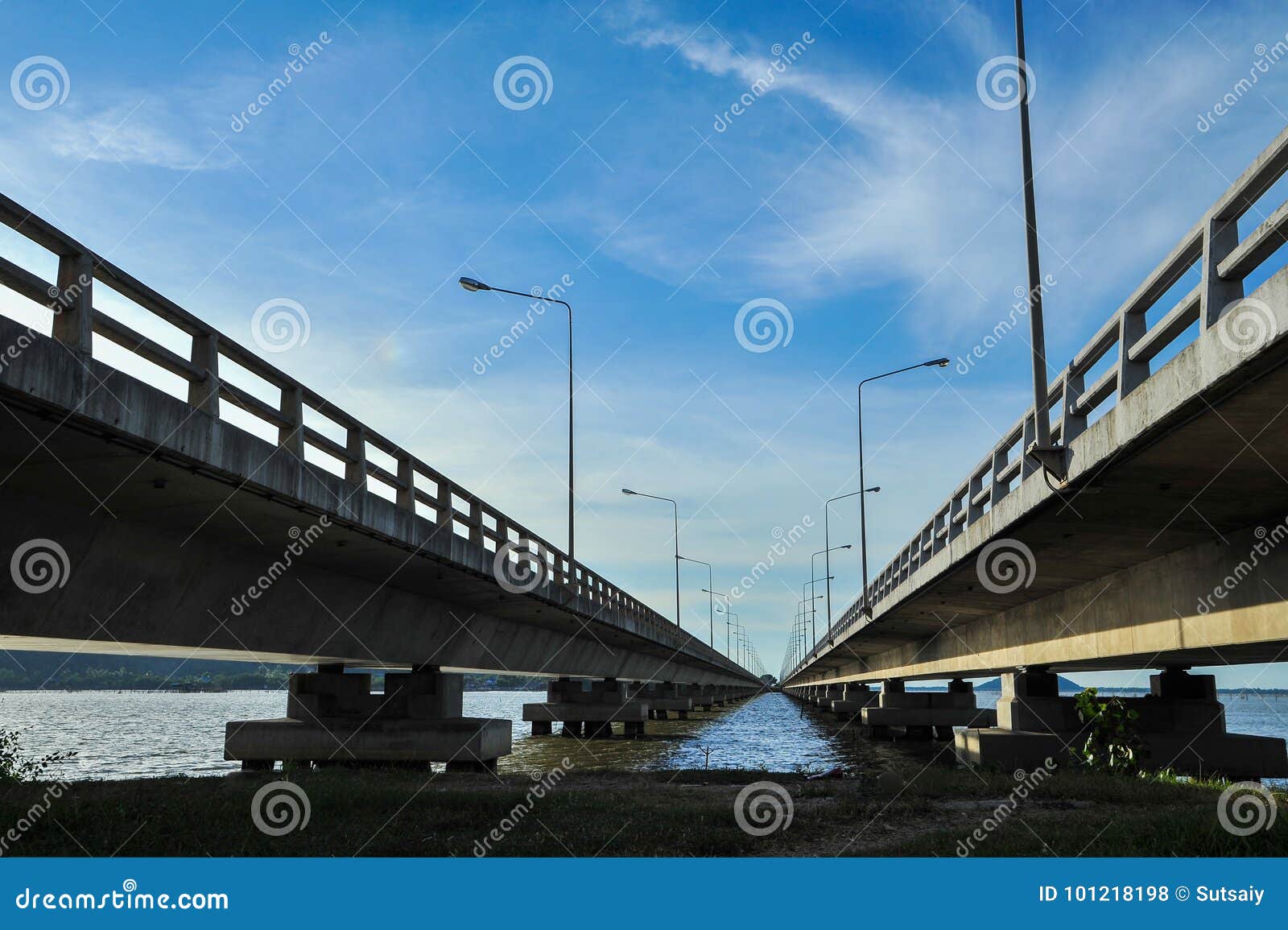 Long bridge stock photo. Image of tourism, blue, support - 101218198