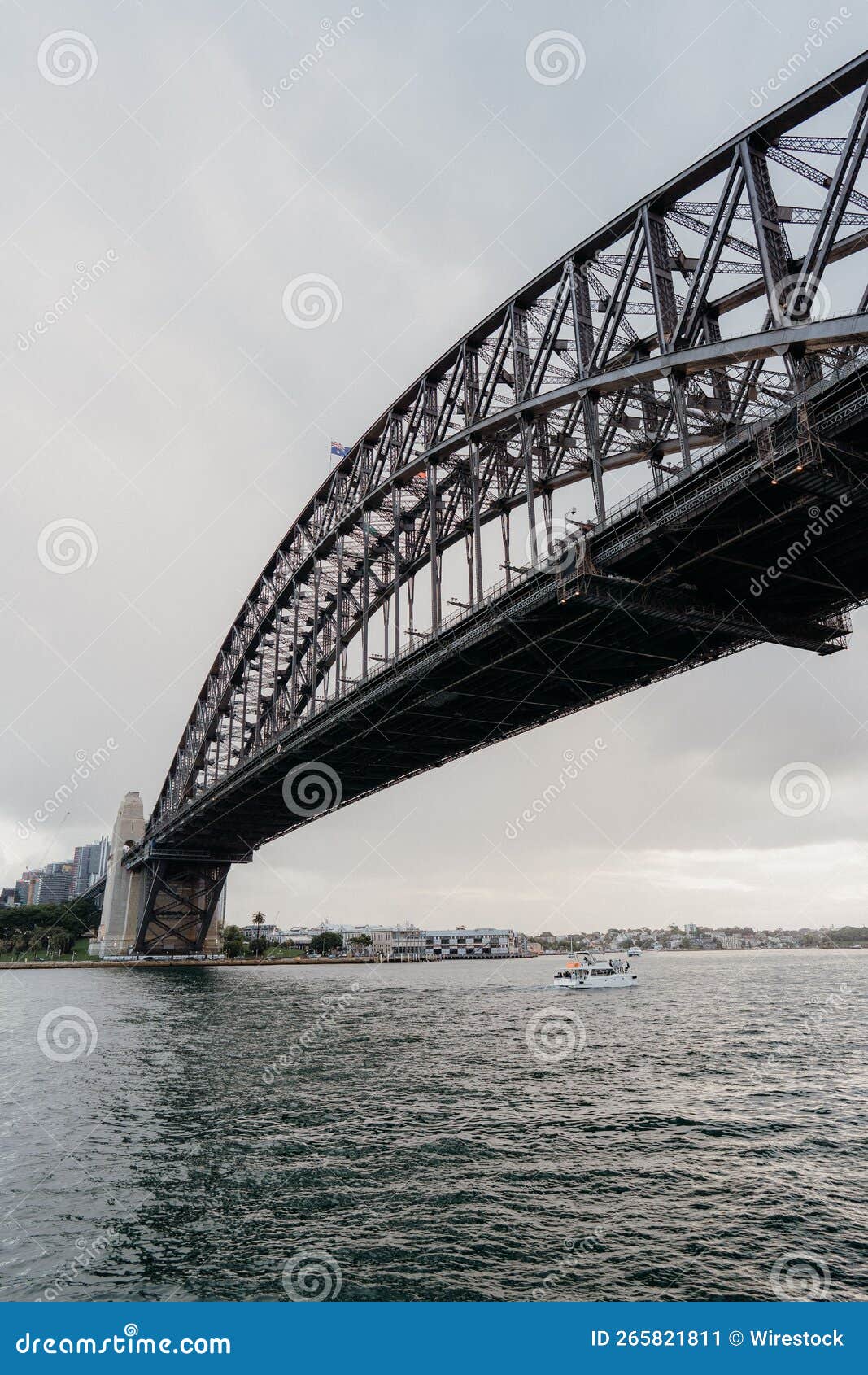 Long Bridge Over the River in a City Stock Image - Image of river ...