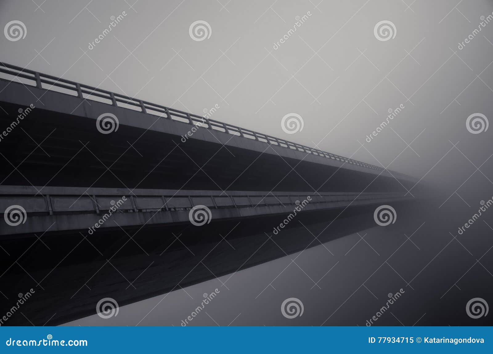 Bridge in fog stock image. Image of infrastructure, city - 77934715