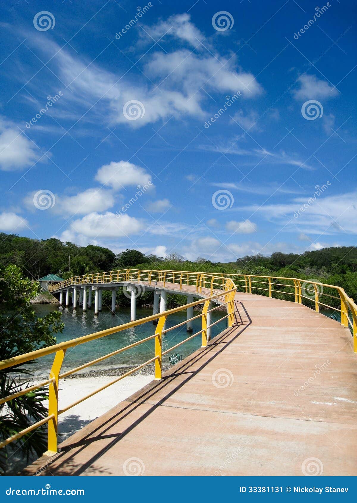 Long Bridge in Roatan stock image. Image of green, landscape - 33381131