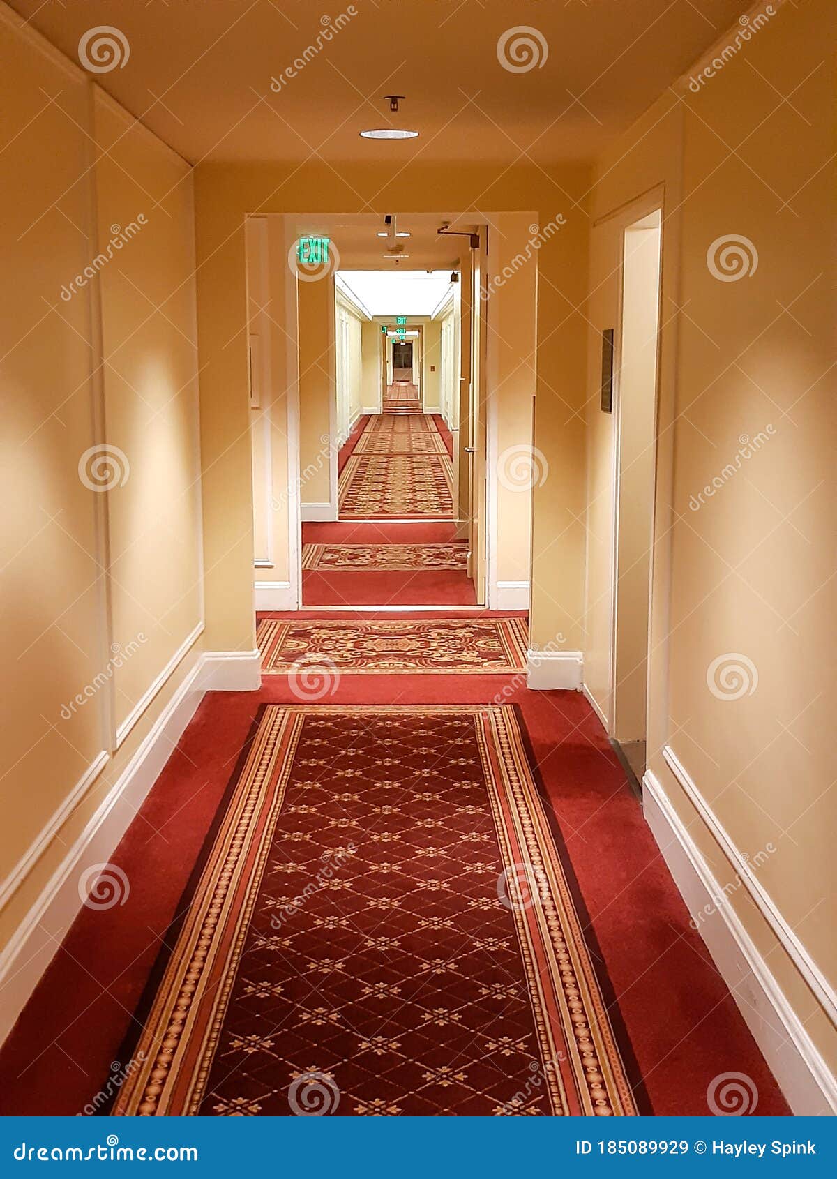 Vintage Corridor Inside The School Building. With Cast Iron Batteries ...