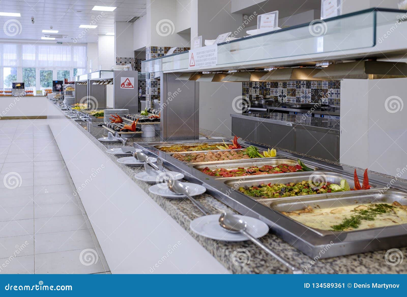 Long Buffet with Soup and Main Dishes 4 Stock Image - Image of beverage ...