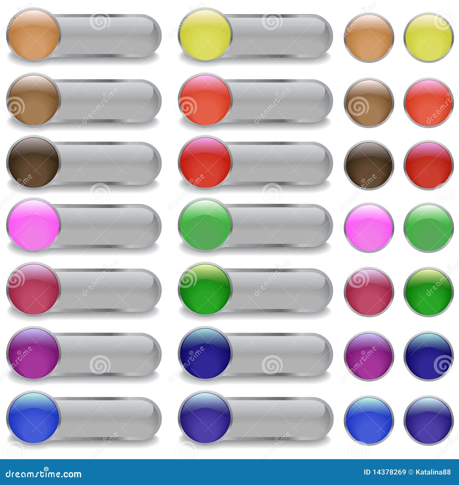 Long button stock vector. Illustration of blue, style - 14378269