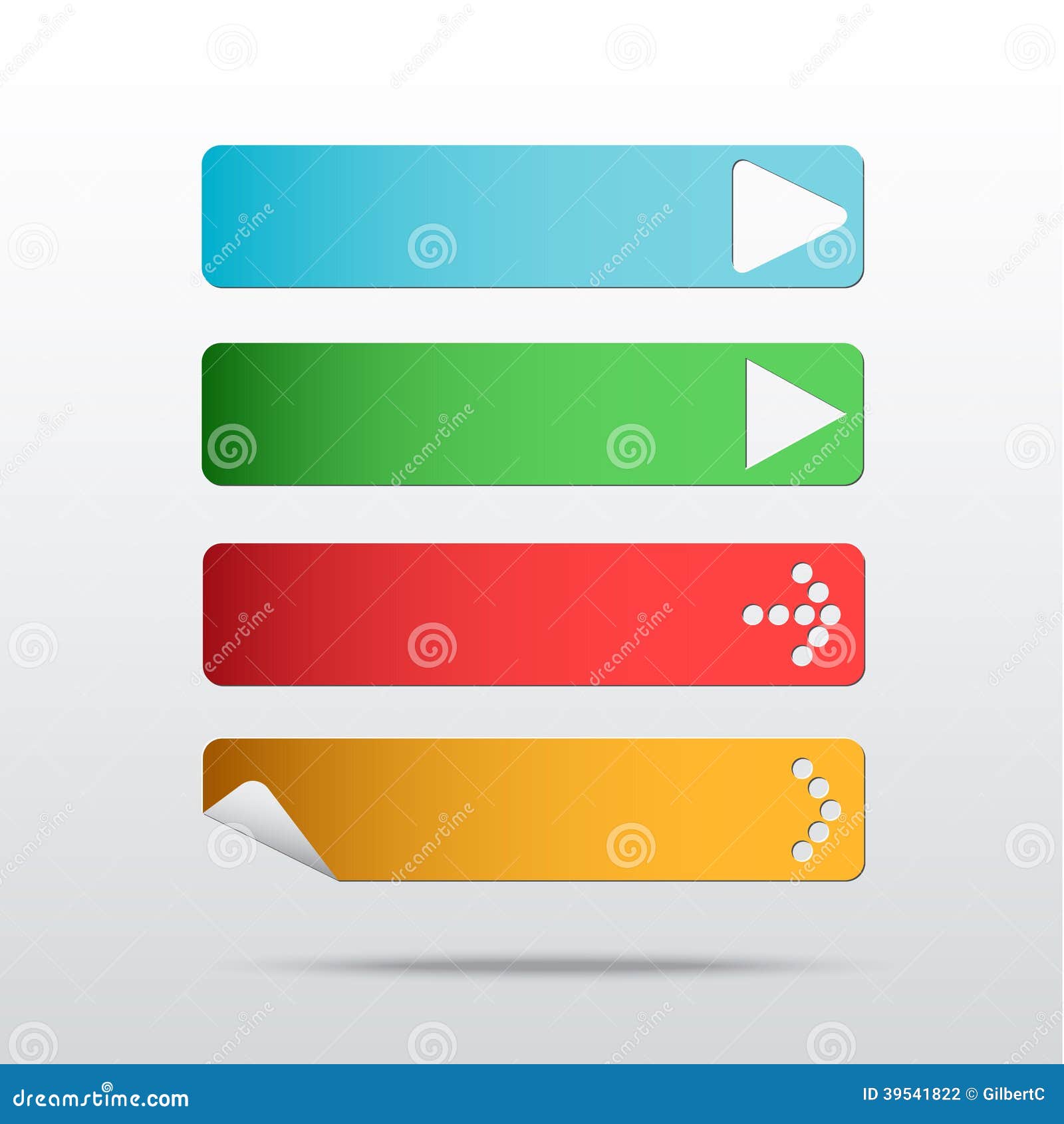 Long button stock vector. Illustration of menu, play - 39541822