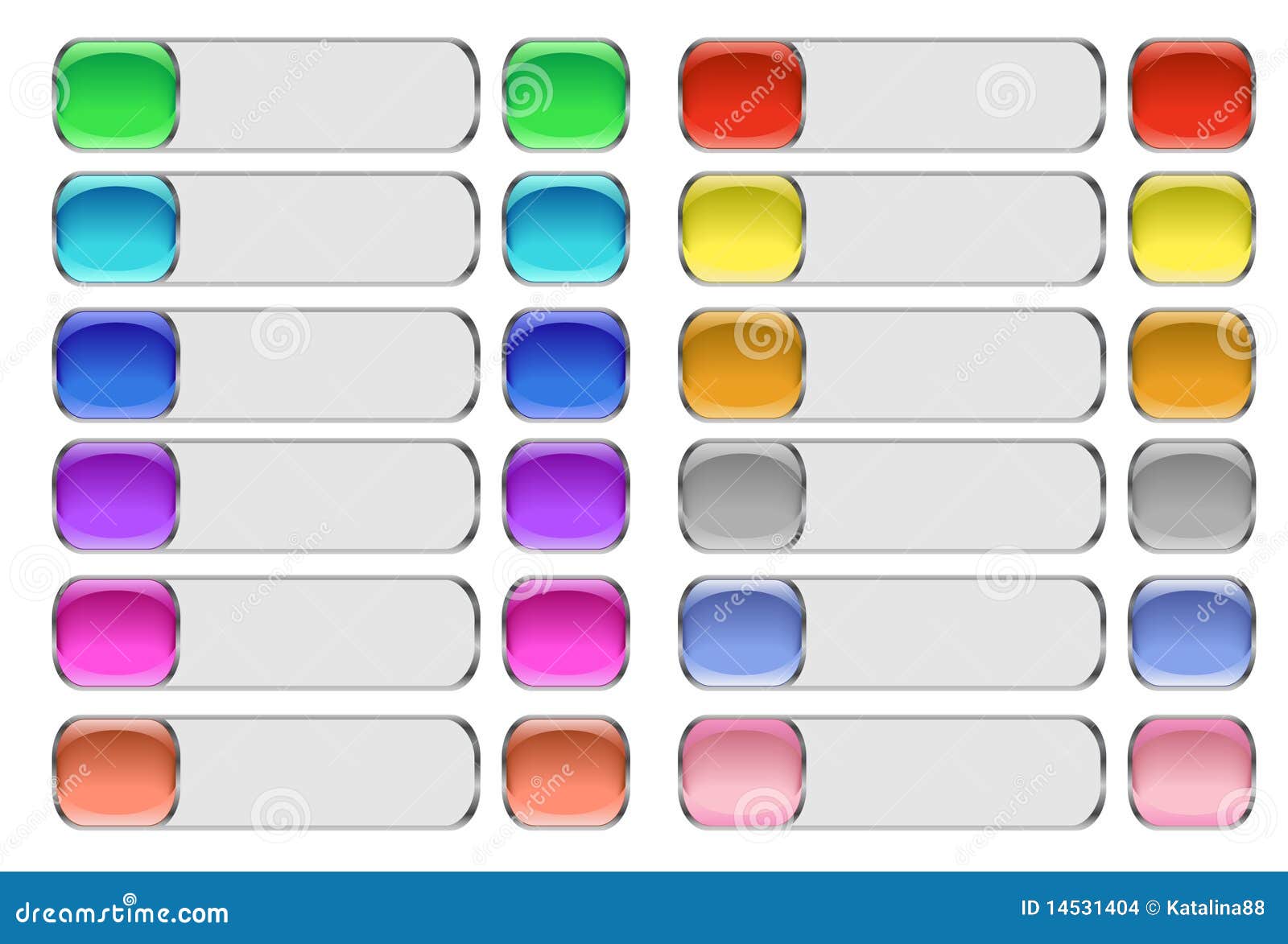 Long buttons stock vector. Illustration of style, aqua - 14531404