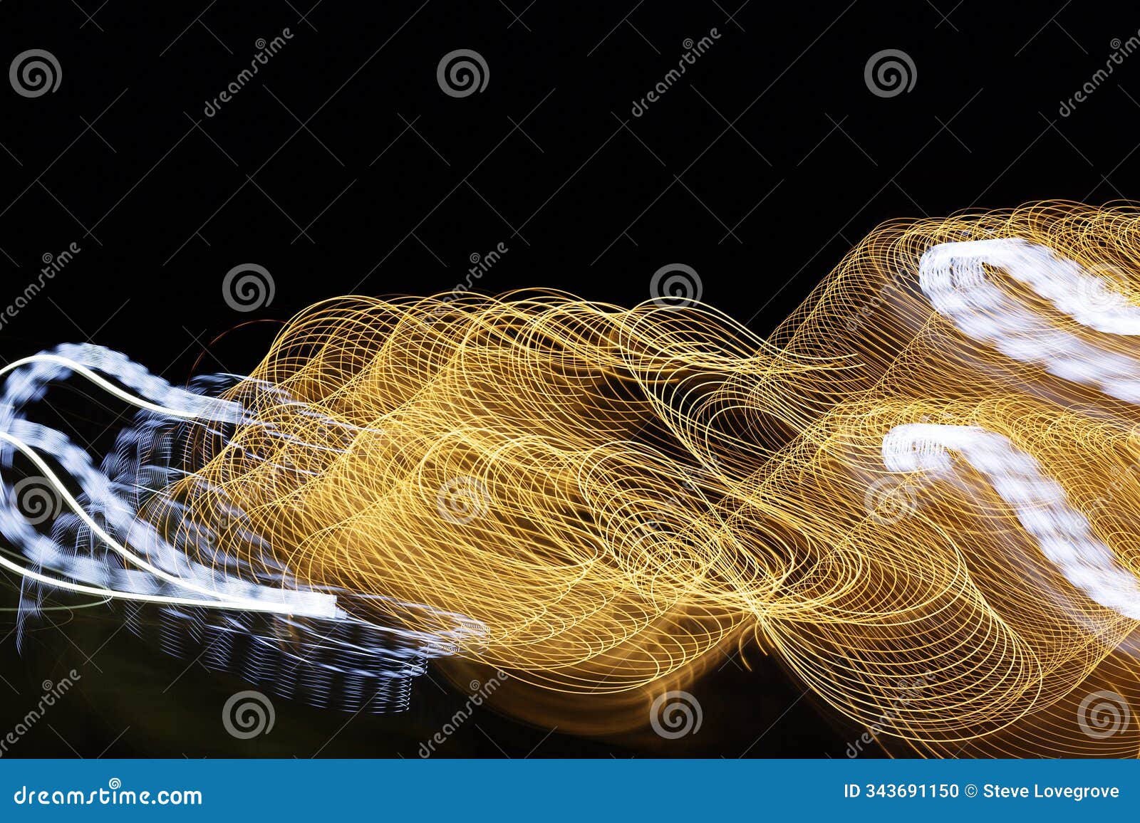 Long Camera Exposures of Artificial Light Sources at Night Stock Photo ...