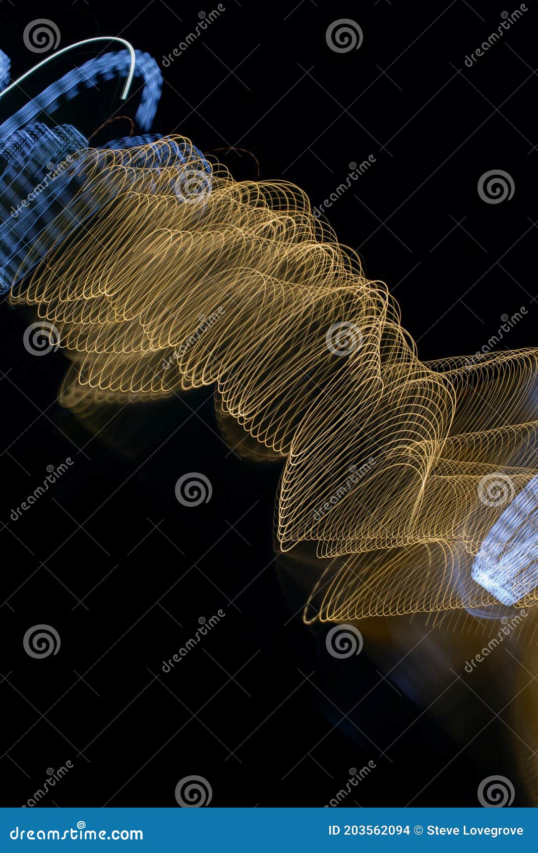 Long Camera Exposures of Artificial Light Sources at Night Stock ...