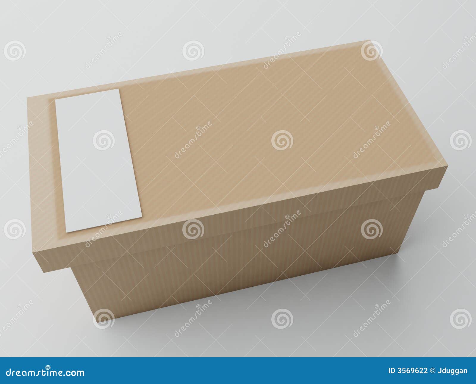Long Cardboard Box and Label Stock Illustration - Illustration of open ...