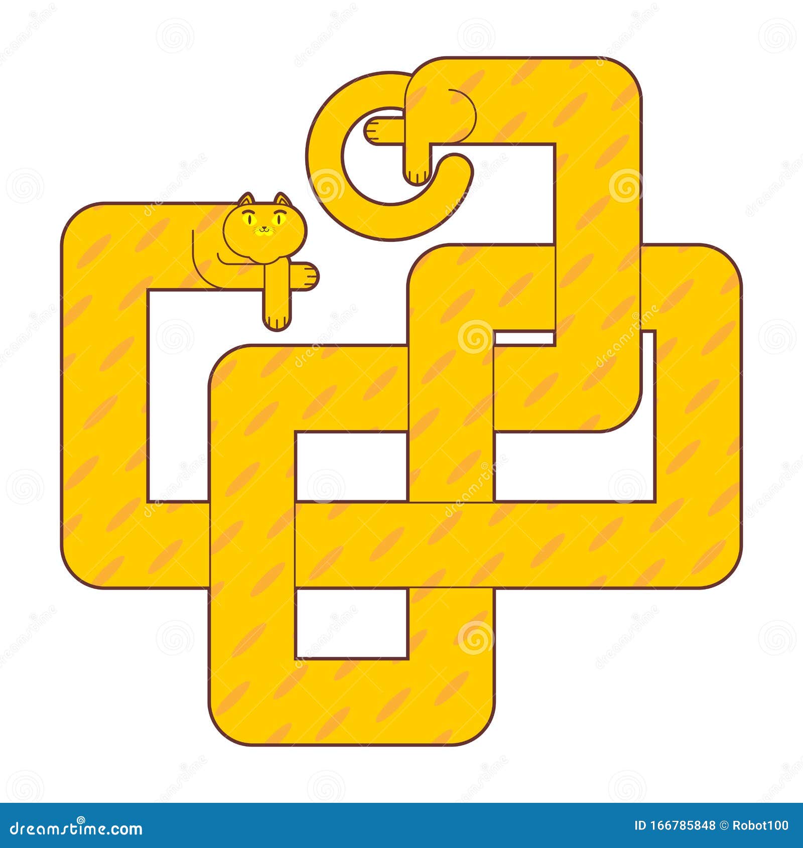 Long Cat Isolated. Cartoon Pet Stock Vector - Illustration of drawing ...