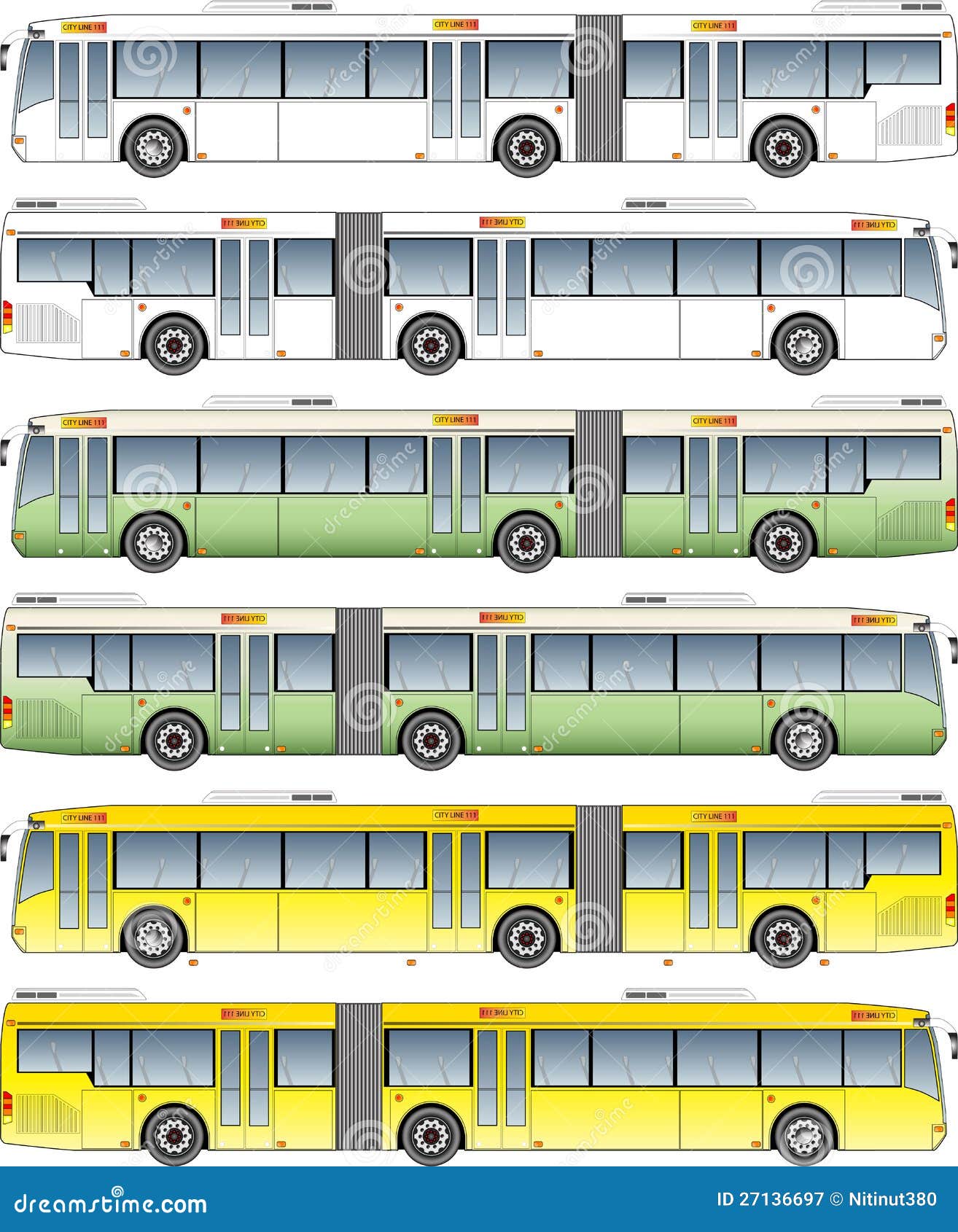 Long City bus vector stock illustration. Illustration of business ...