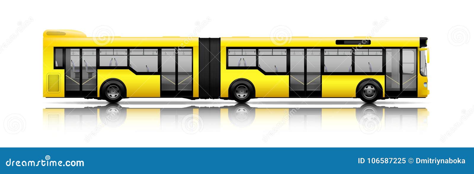 Long city bus stock vector. Illustration of auto, public - 106587225