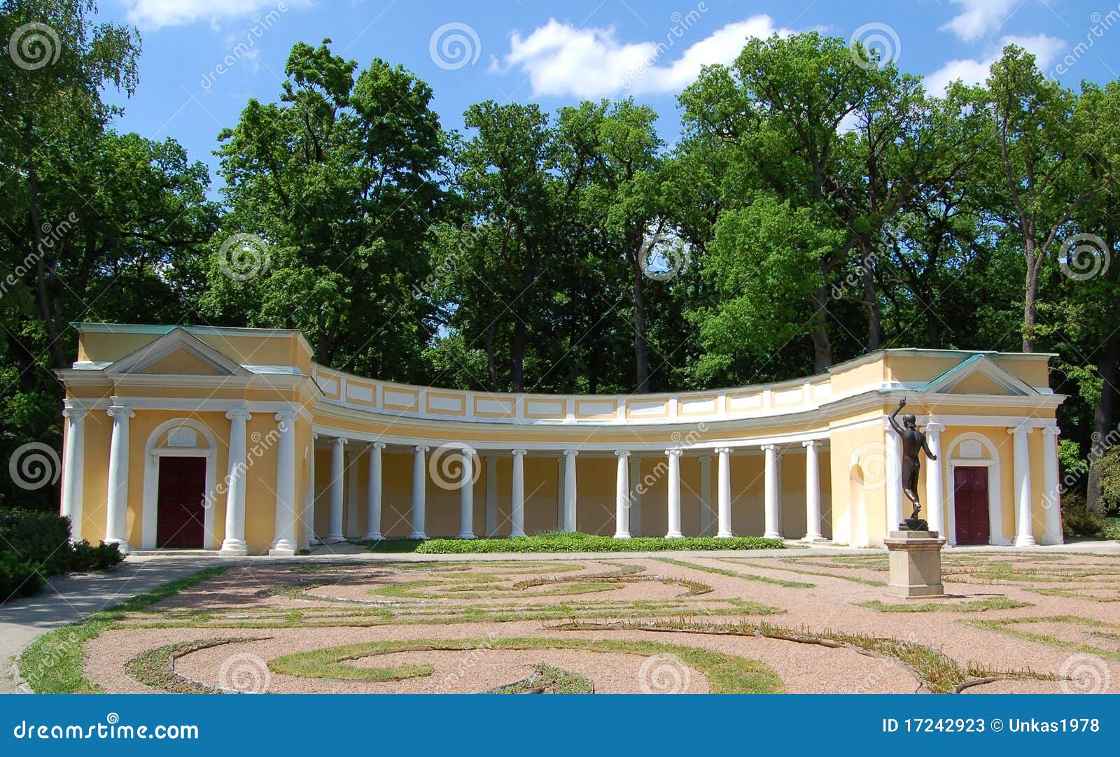 Long colonnade stock image. Image of classic, portico - 17242923