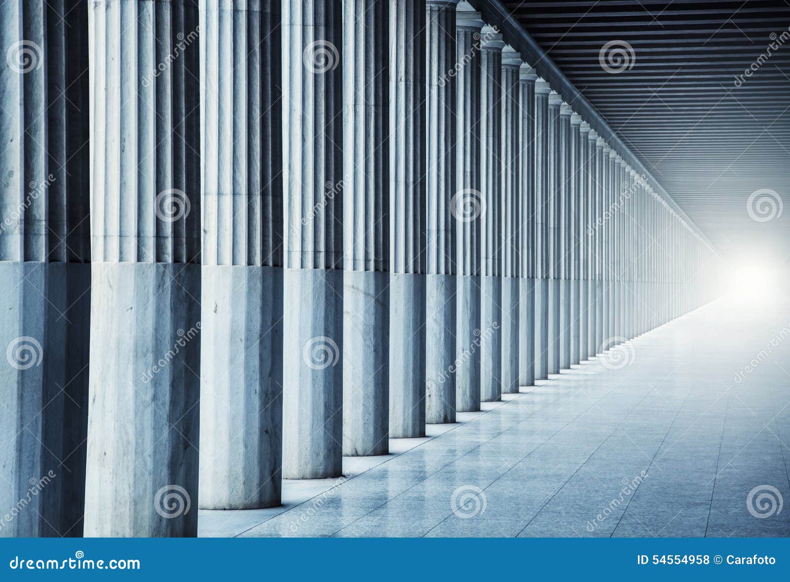 Long colonnade stock photo. Image of cathedral, ancient - 54554958