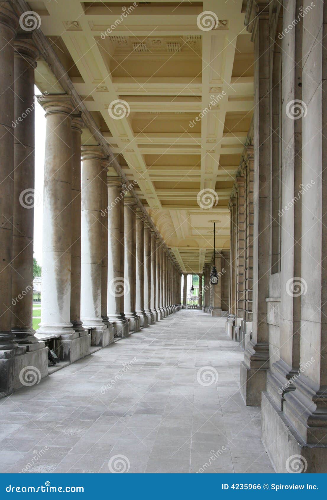 Long Colonnade, Greenwich stock photo. Image of college - 4235966