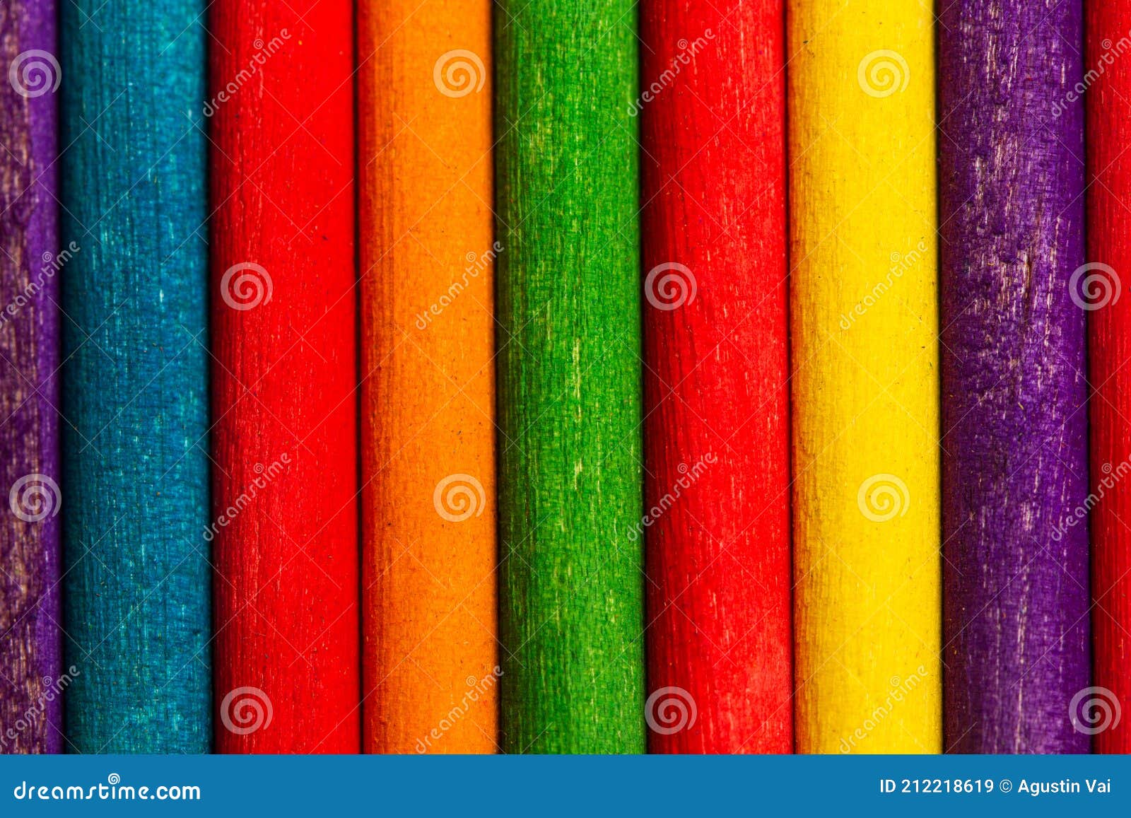 Long Colored Wooden Cylinders Stock Image - Image of game, play: 212218619