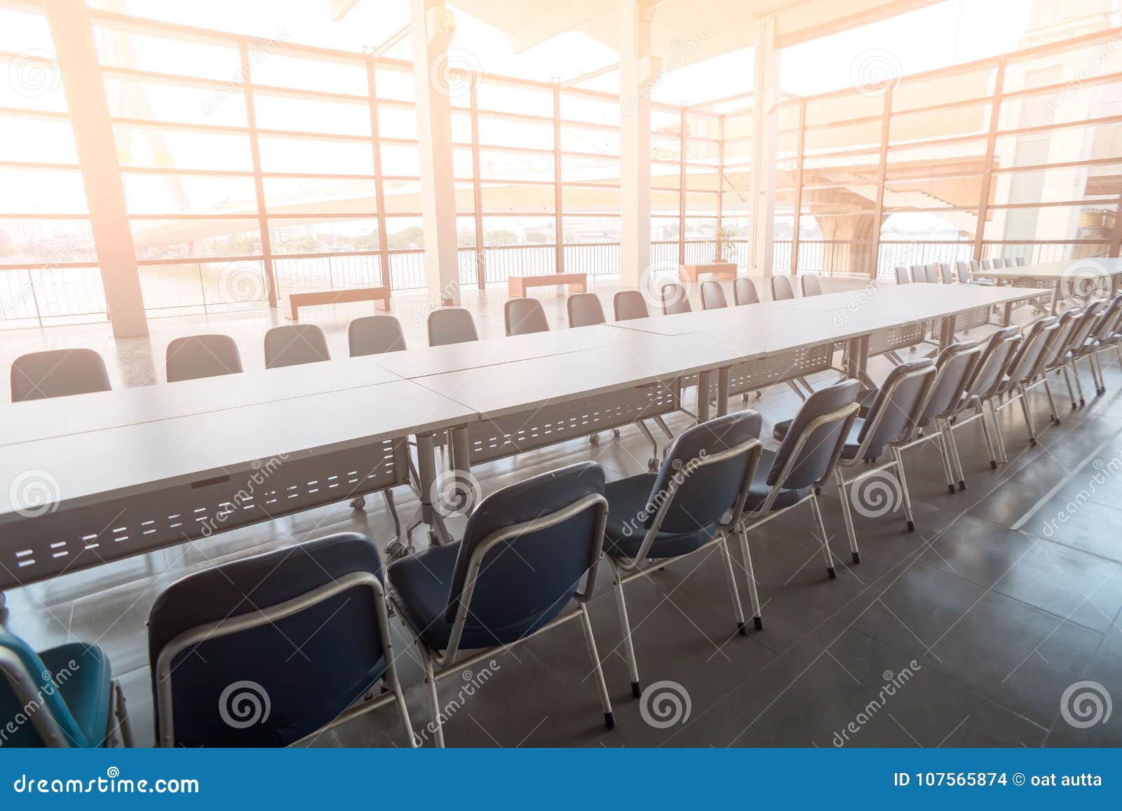 Long Conference Table and Chairs . before Conference in the Boardroom ...