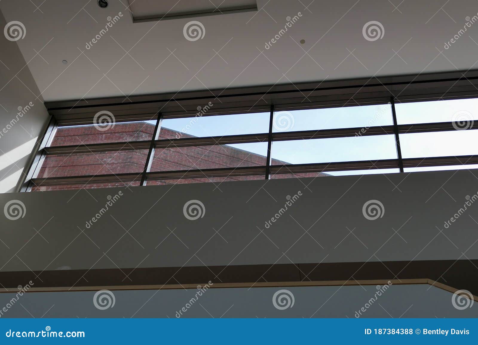 Long Contemporary Window from the Inside Stock Photo - Image of room ...
