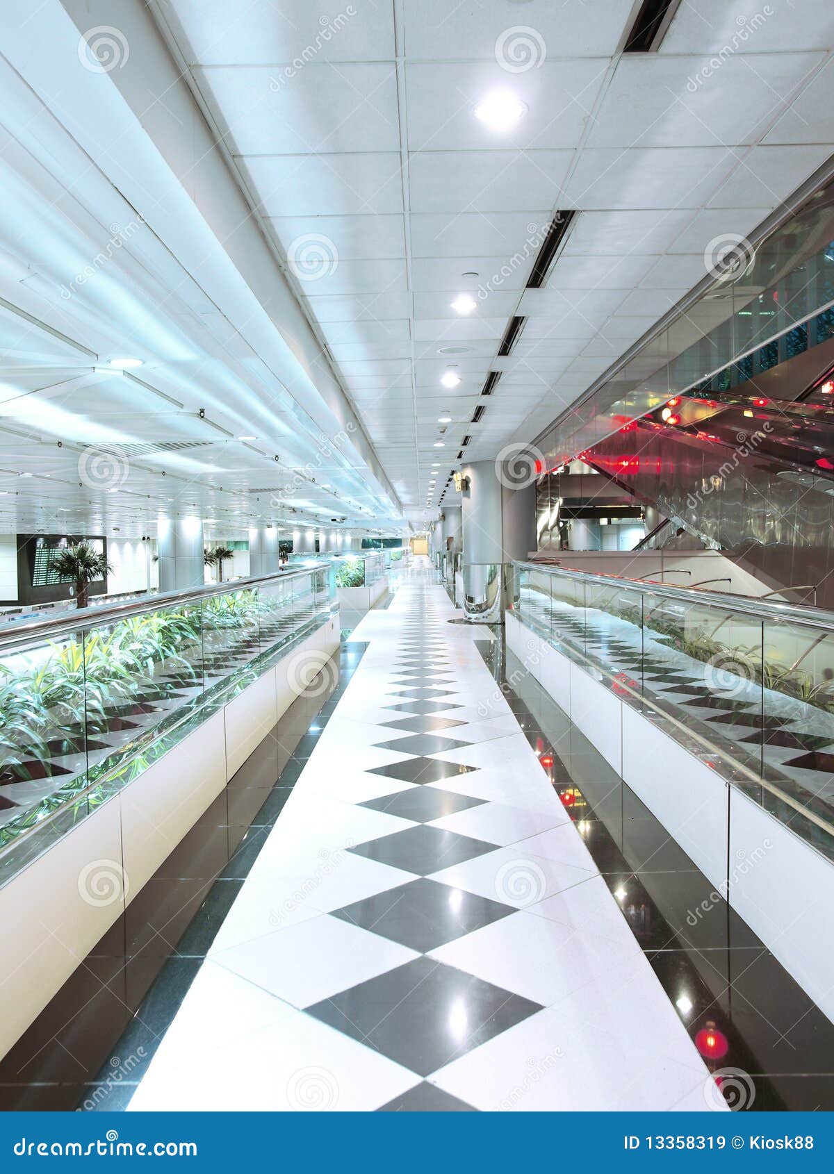 Long corridor stock image. Image of cityscape, interior - 13358319