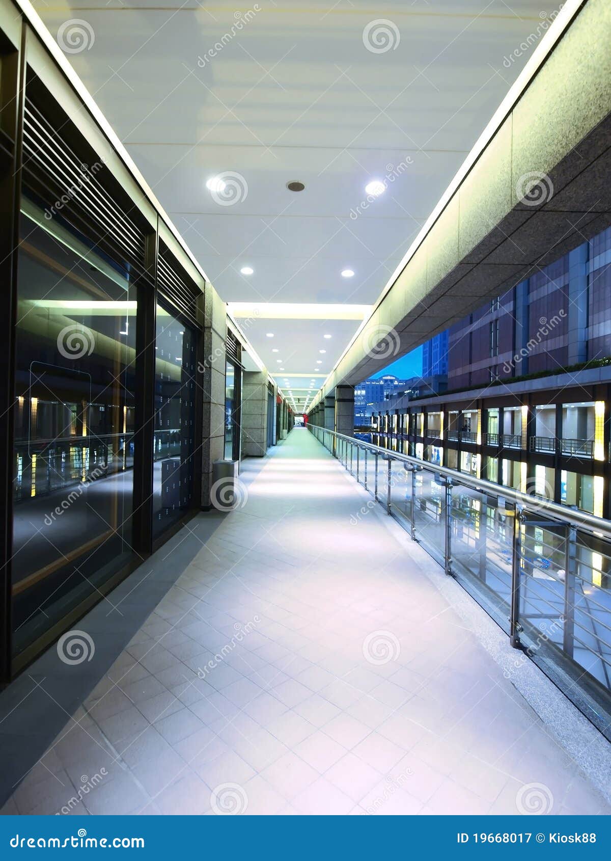 Long corridor stock image. Image of door, inside, city - 19668017