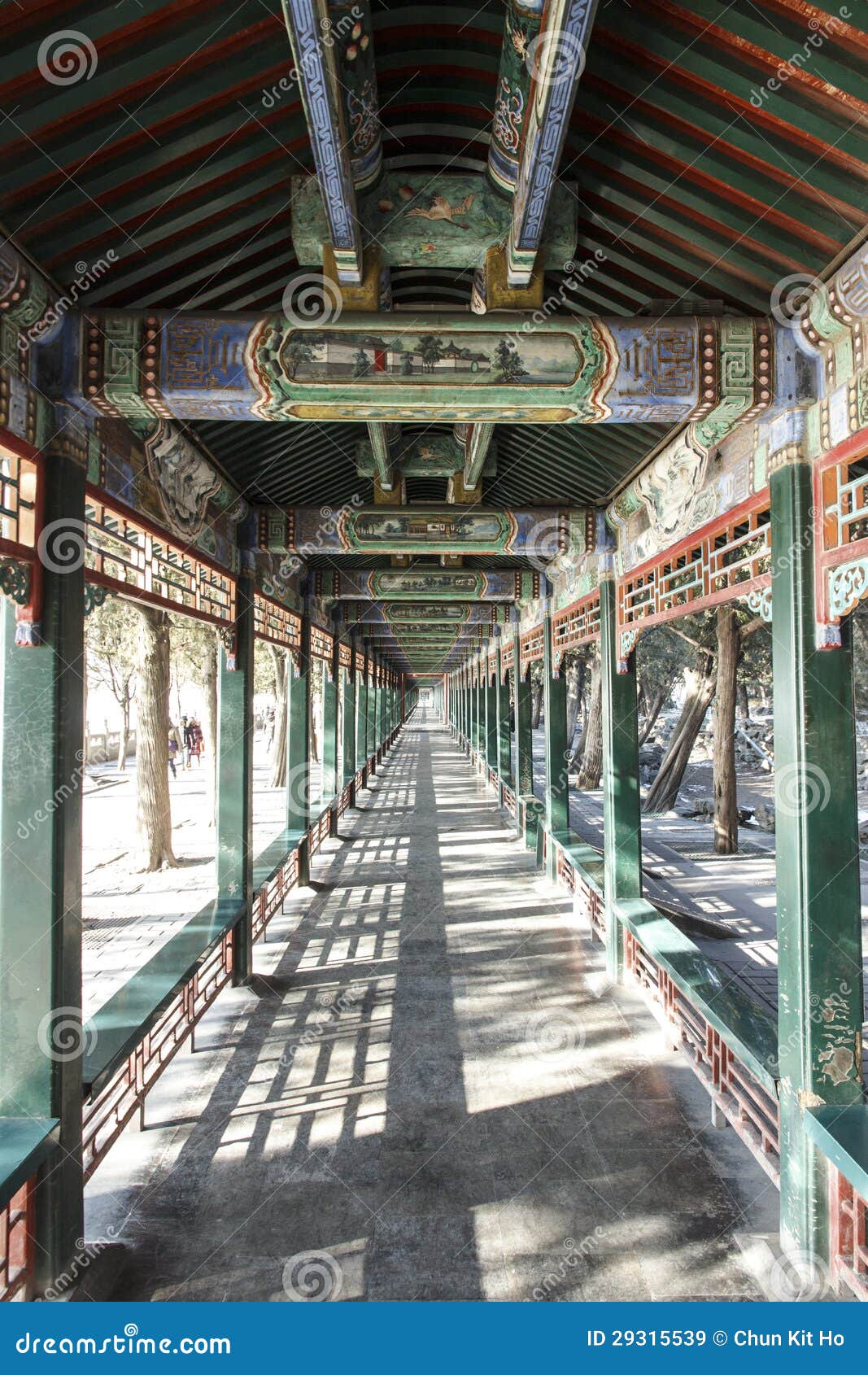 Long Corridor stock image. Image of artwork, palace, park - 29315539