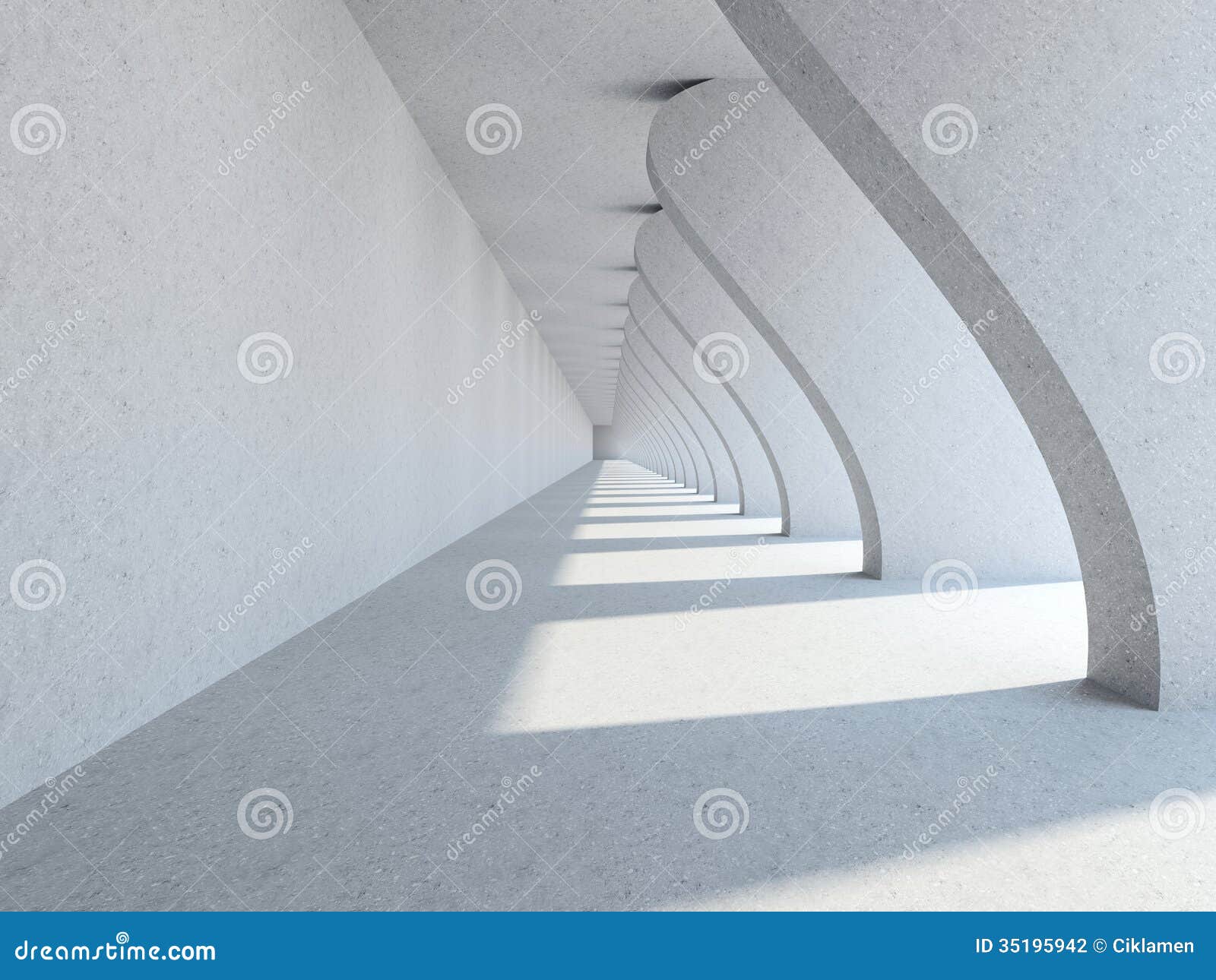 A long corridor stock illustration. Illustration of hall - 35195942