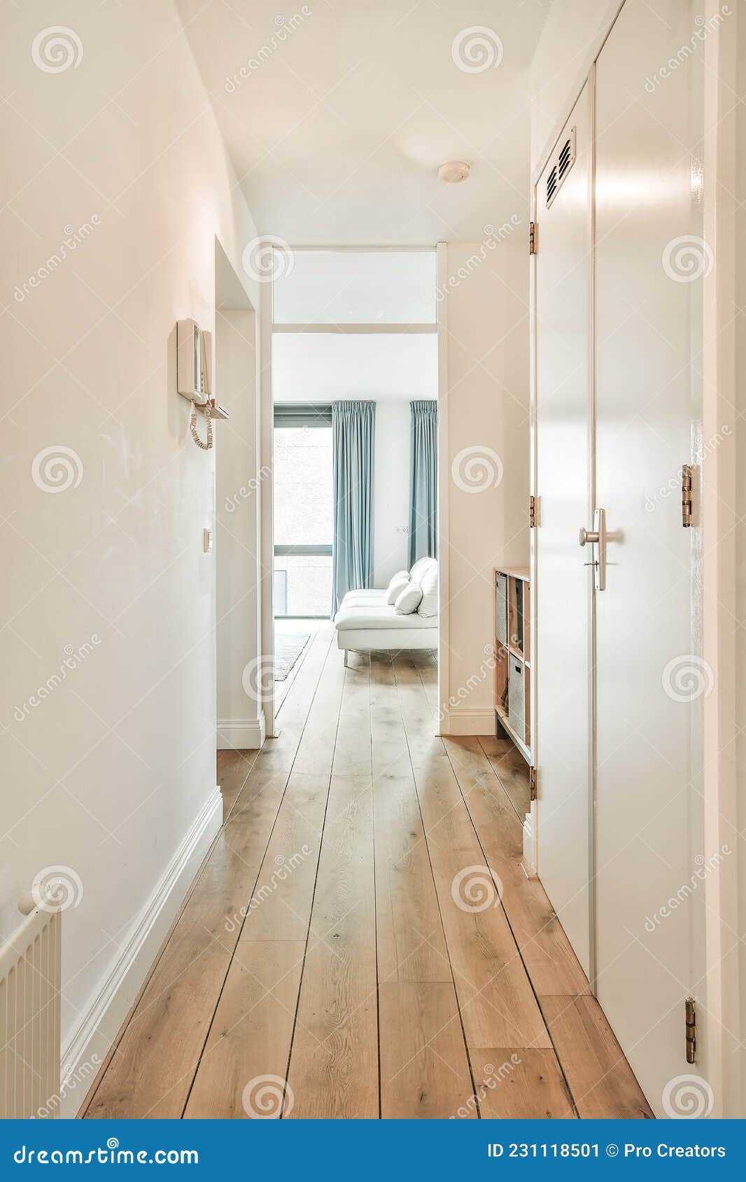 Long corridor design stock image. Image of luxury, fashionable - 231118501