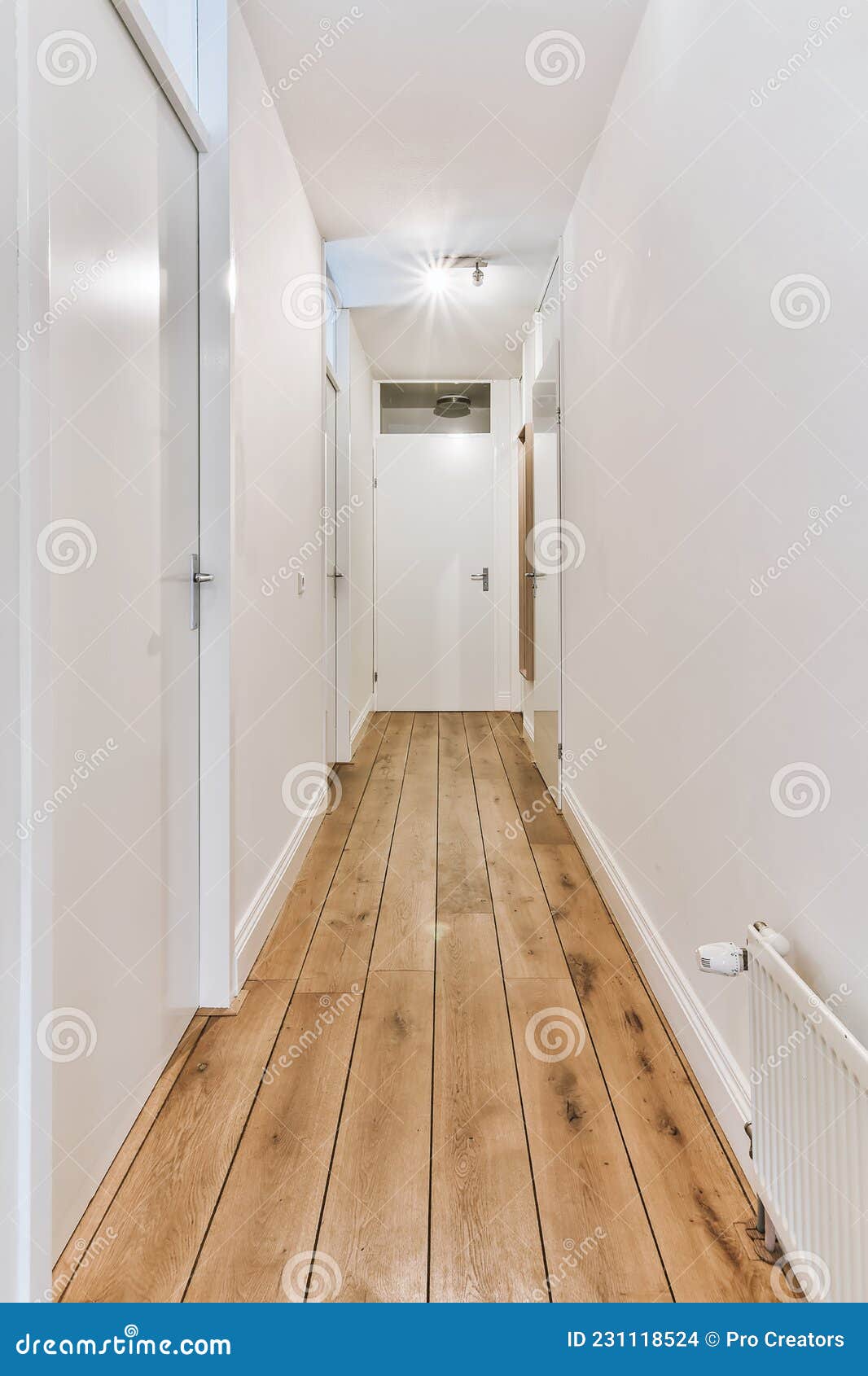 Long corridor design stock photo. Image of spacious - 231118524