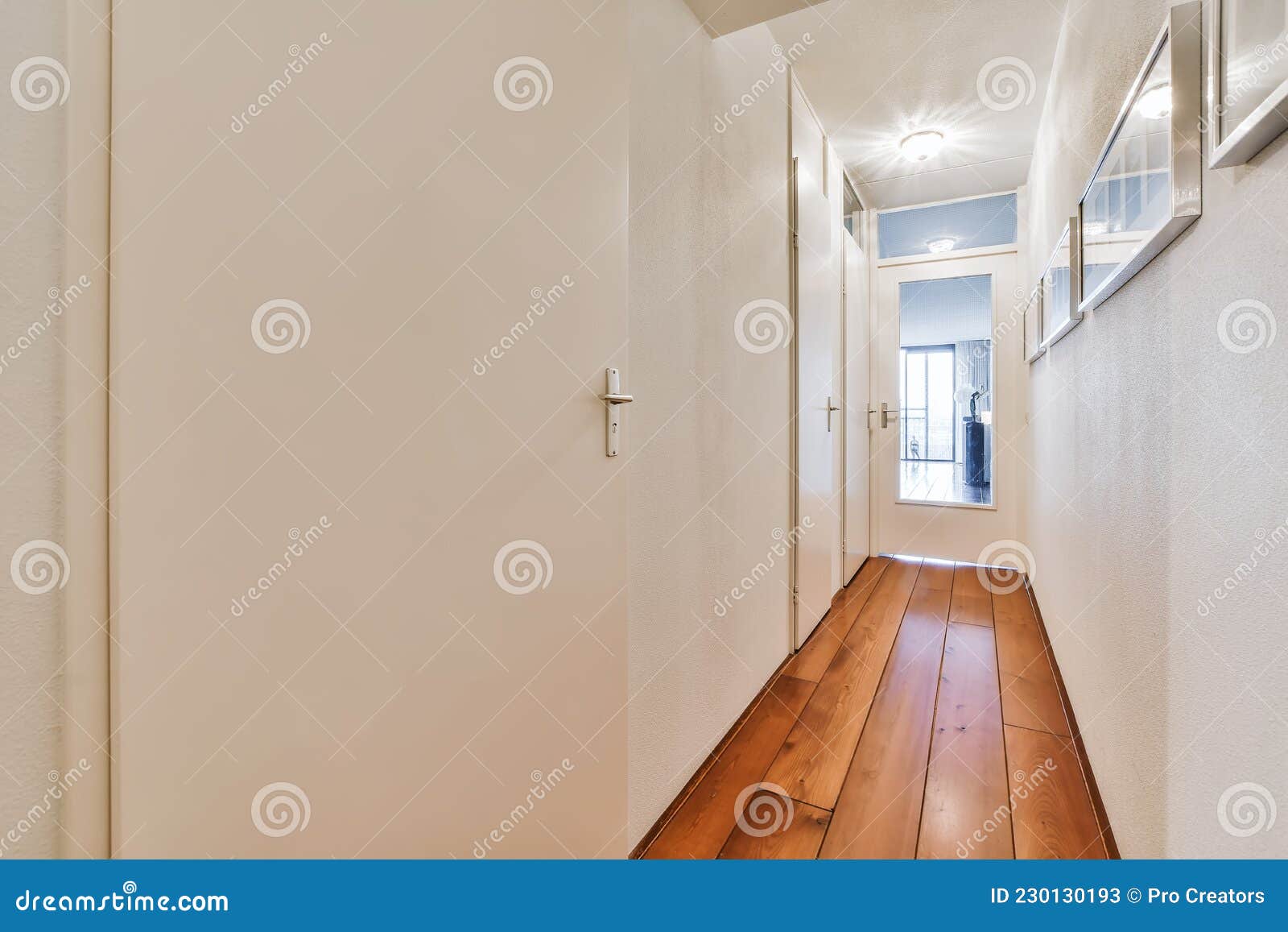 Long corridor design stock image. Image of decorative - 230130193