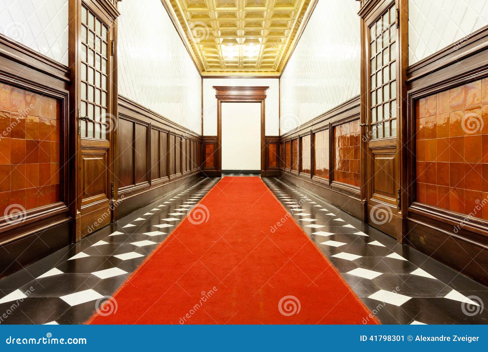 Long Corridor of Historic Building Stock Image - Image of home, long ...
