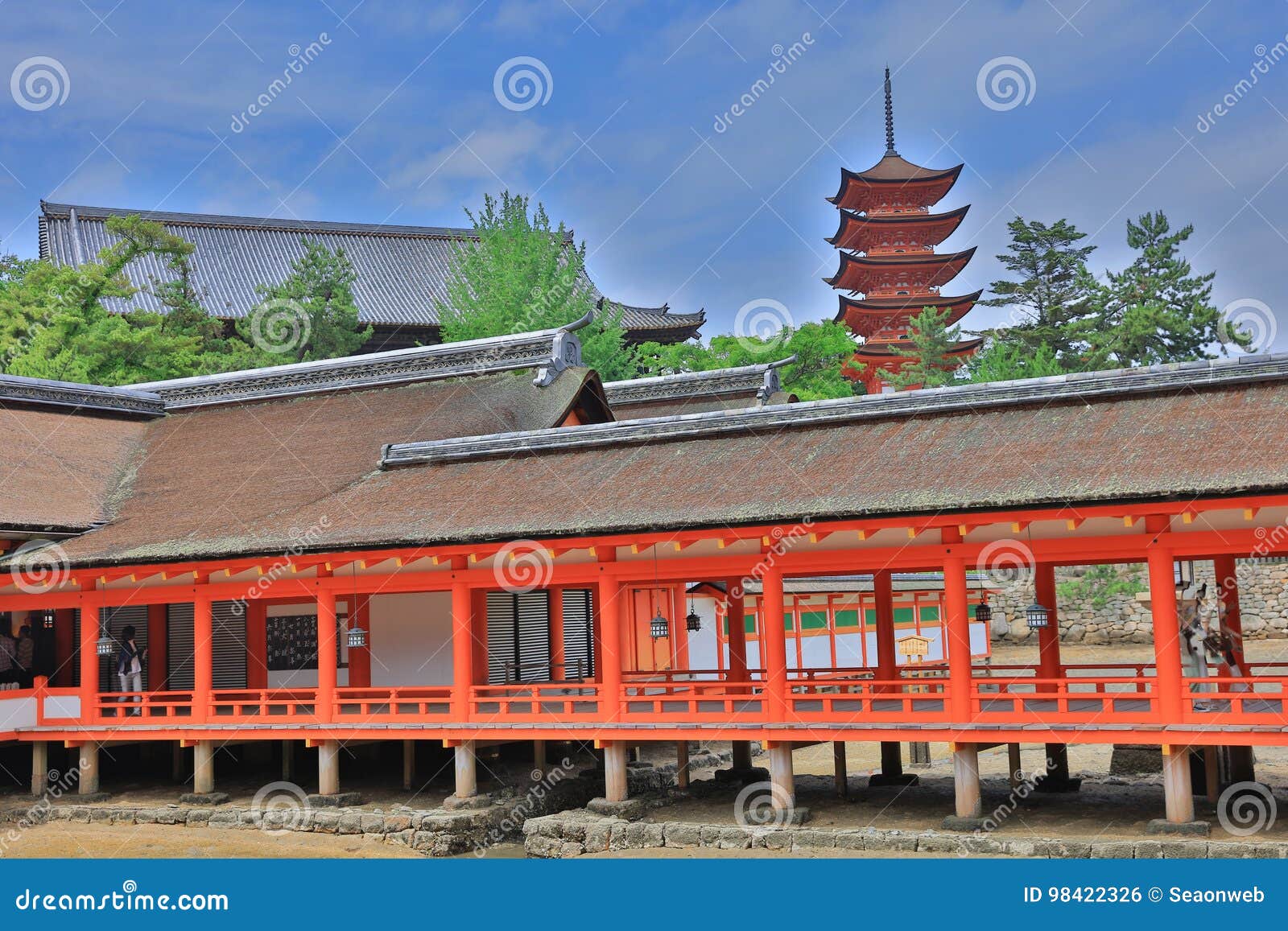 Long Corridor at the Itsukushima Shrine Editorial Photo - Image of ...