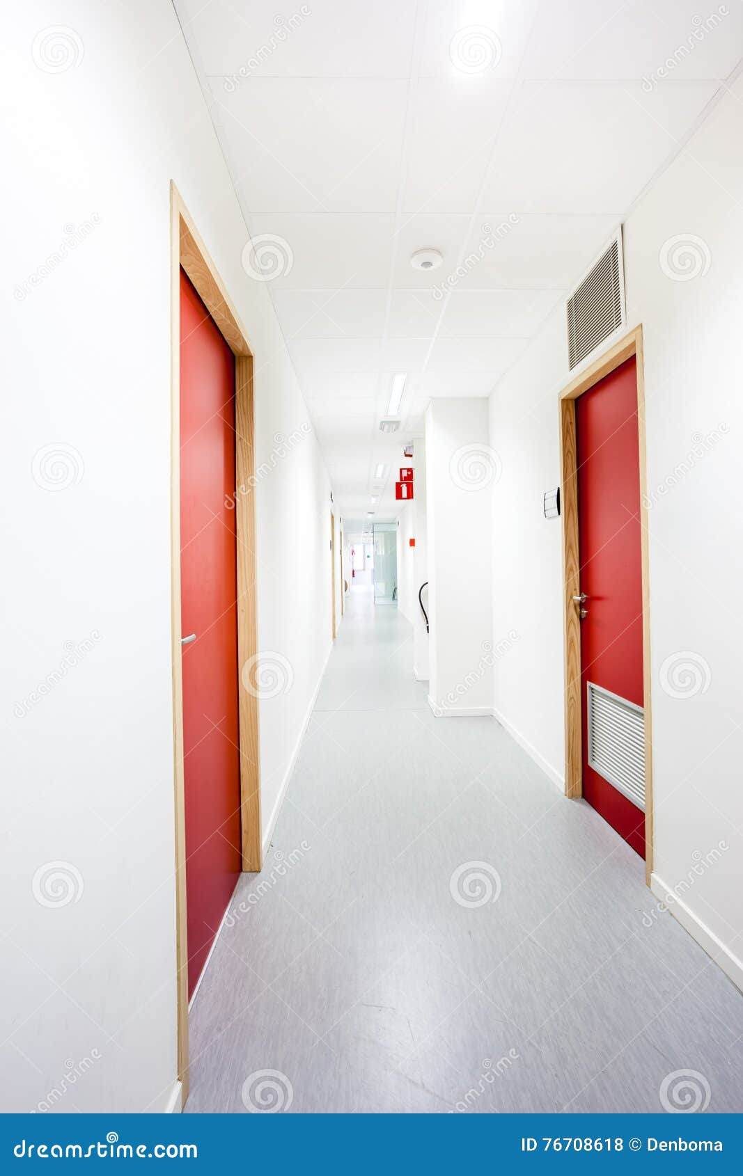 An long corridor stock photo. Image of front, interior - 76708618