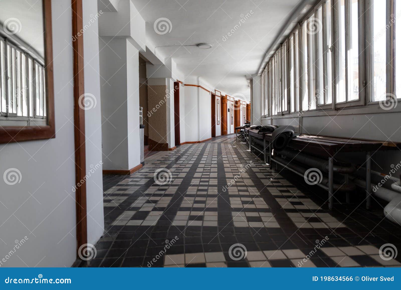 Long Corridor Point of View Shot Stock Photo - Image of corridor, walk ...