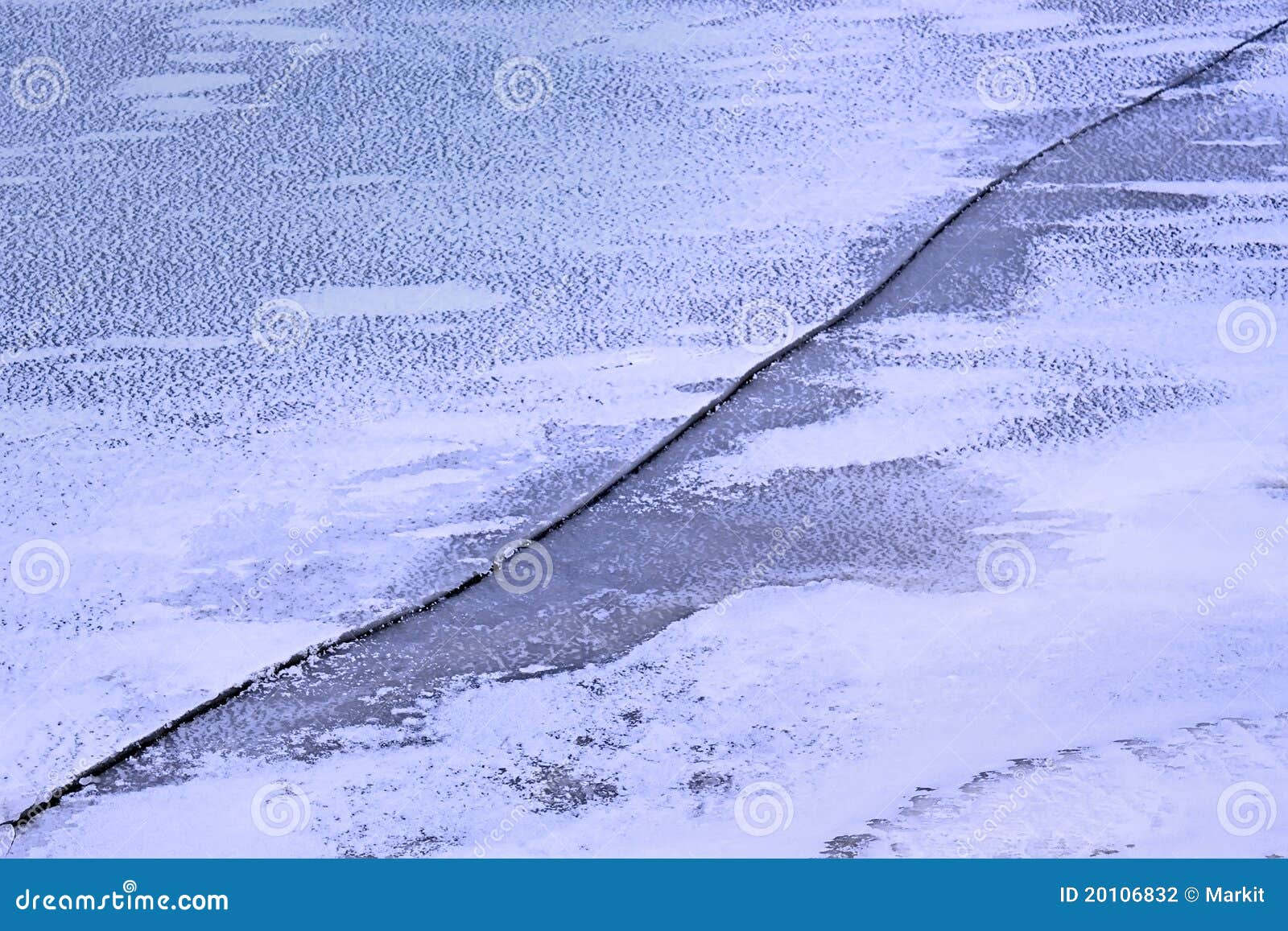 Long crack on the ice stock photo. Image of environment - 20106832