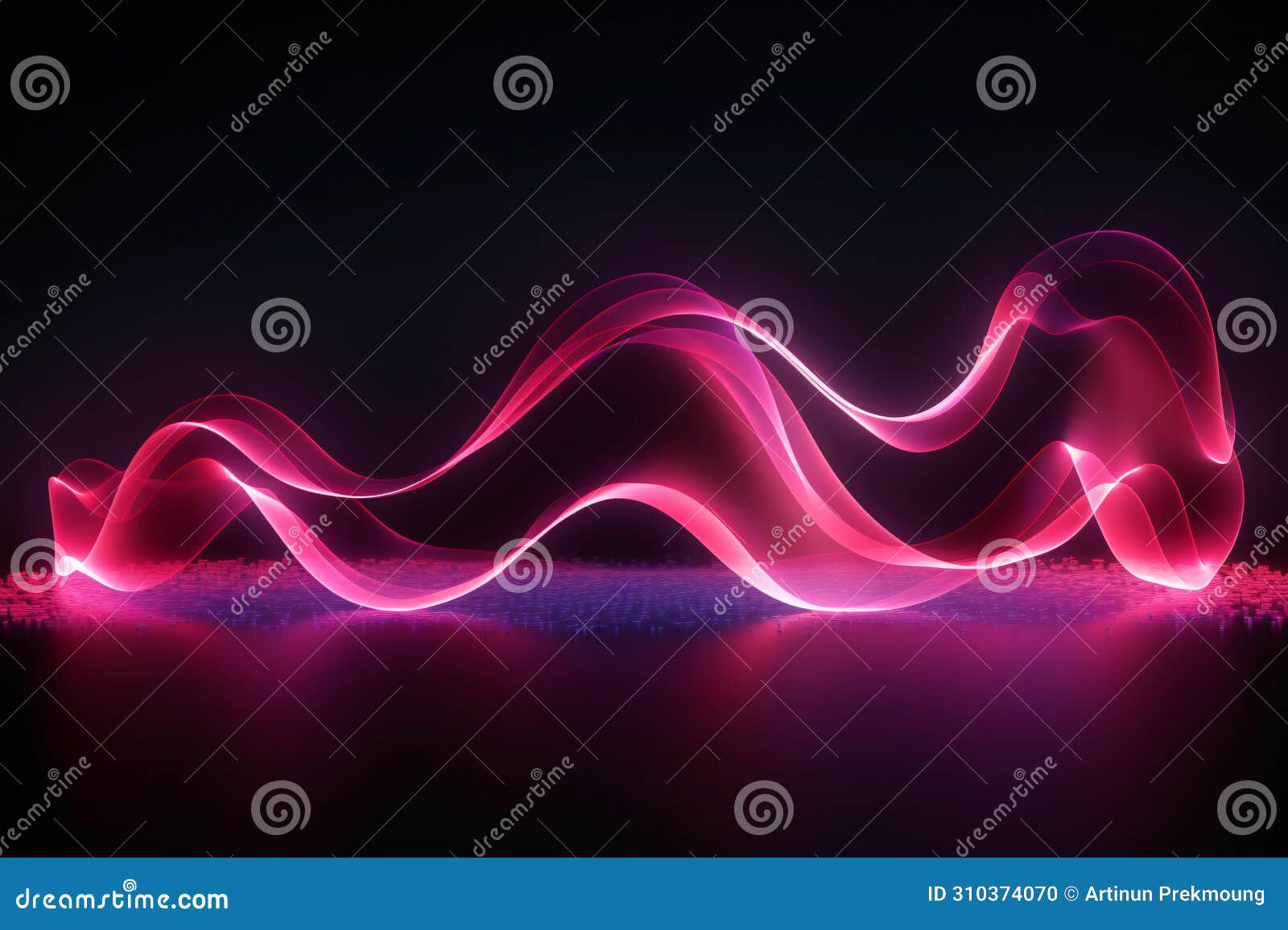 A Long, Curvy Pink Line with a Dark Background. the Line is Very Long ...