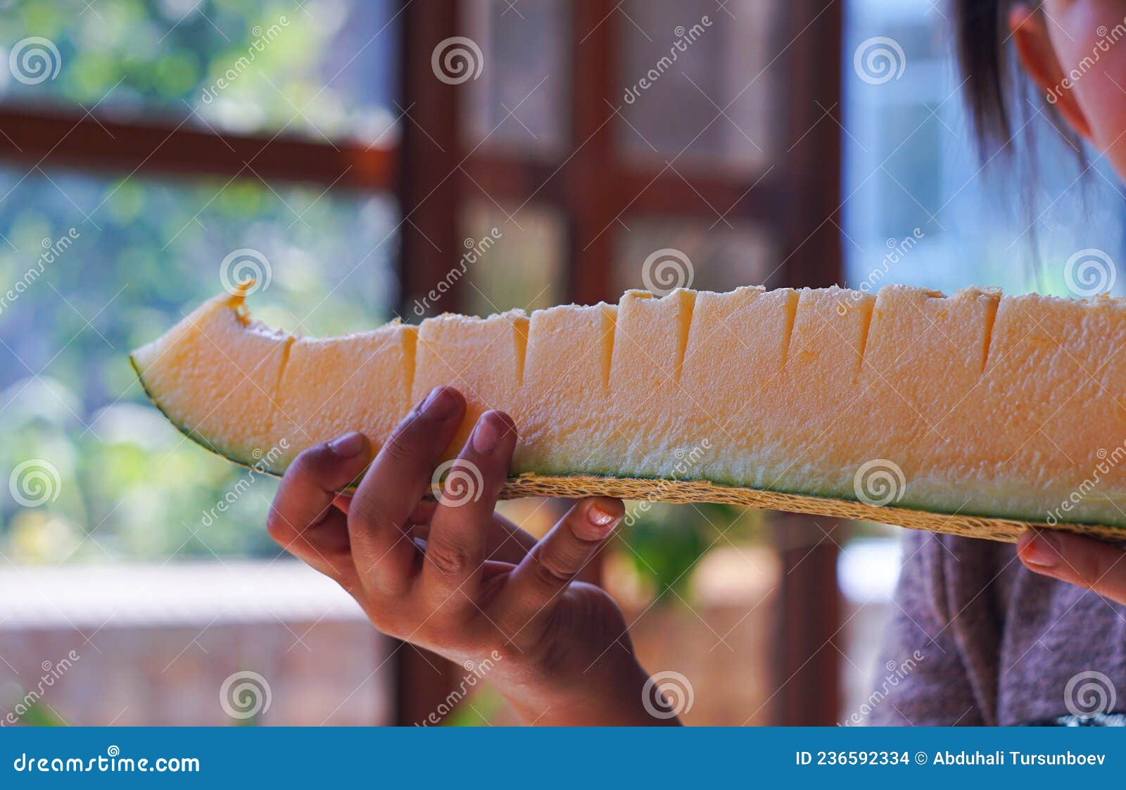 Long cut melon stock photo. Image of nutrition, natural - 236592334