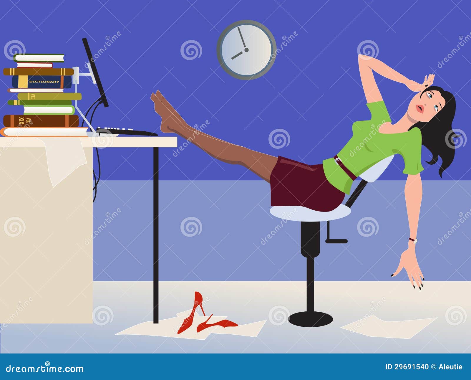 Long day at work stock vector. Illustration of career - 29691540