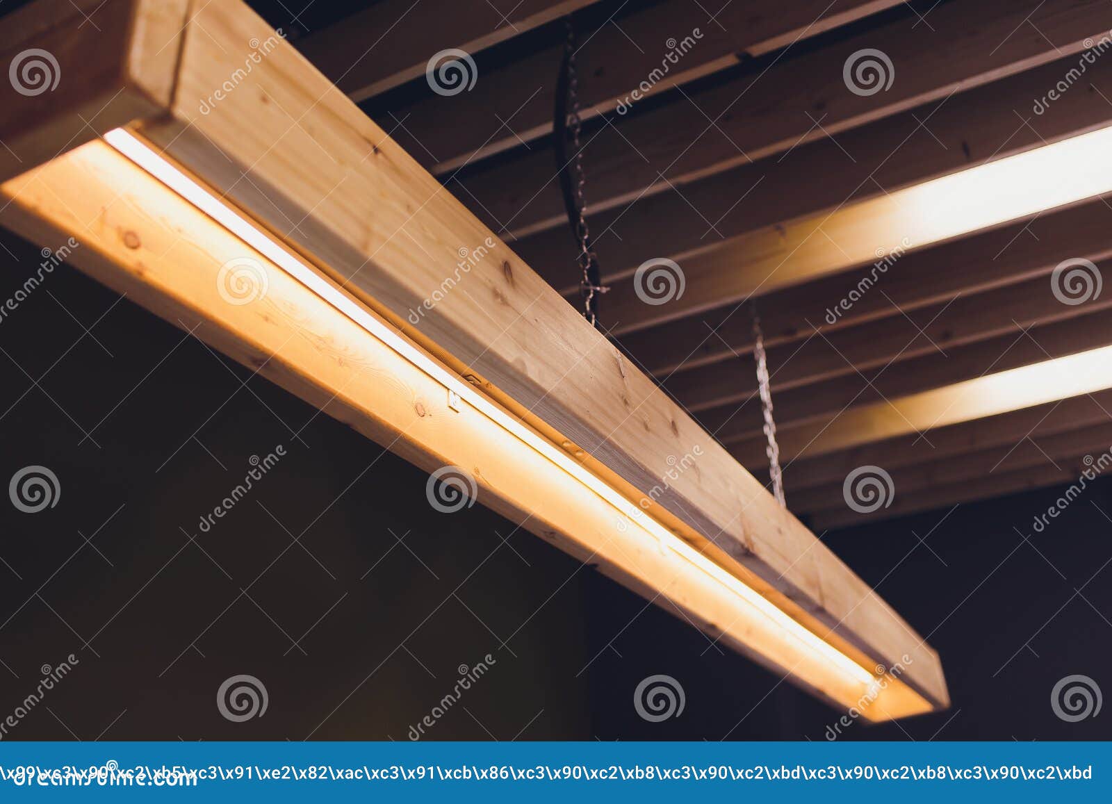 Long Decorative Lamps in the Loft Style. Toned. Stock Image - Image of ...