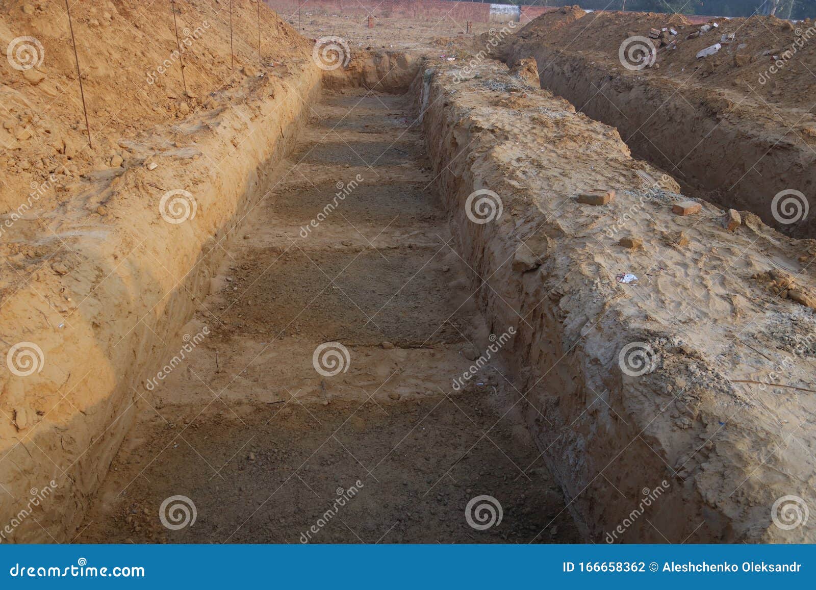 Long Deep Pit in the Ground. Stock Photo - Image of hole, deep: 166658362
